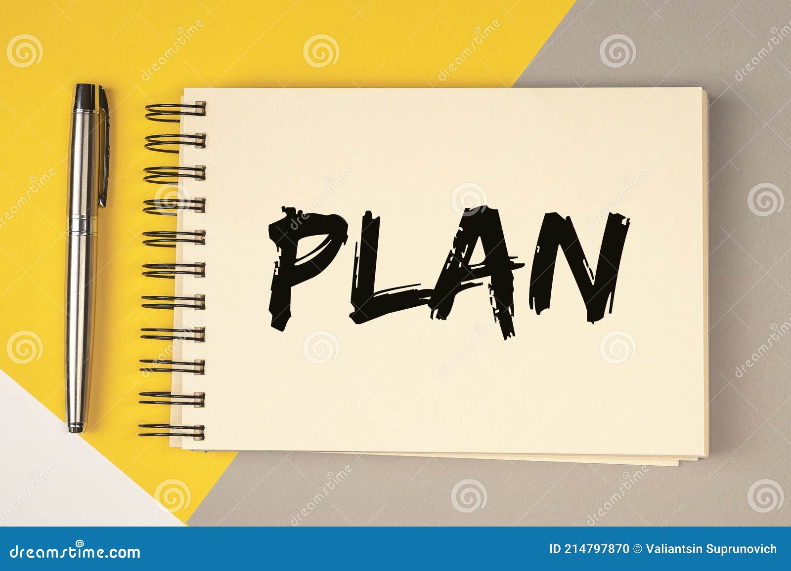 Plan Word on Notebook or Notepad, Planning Concept Stock Photo - Image ...