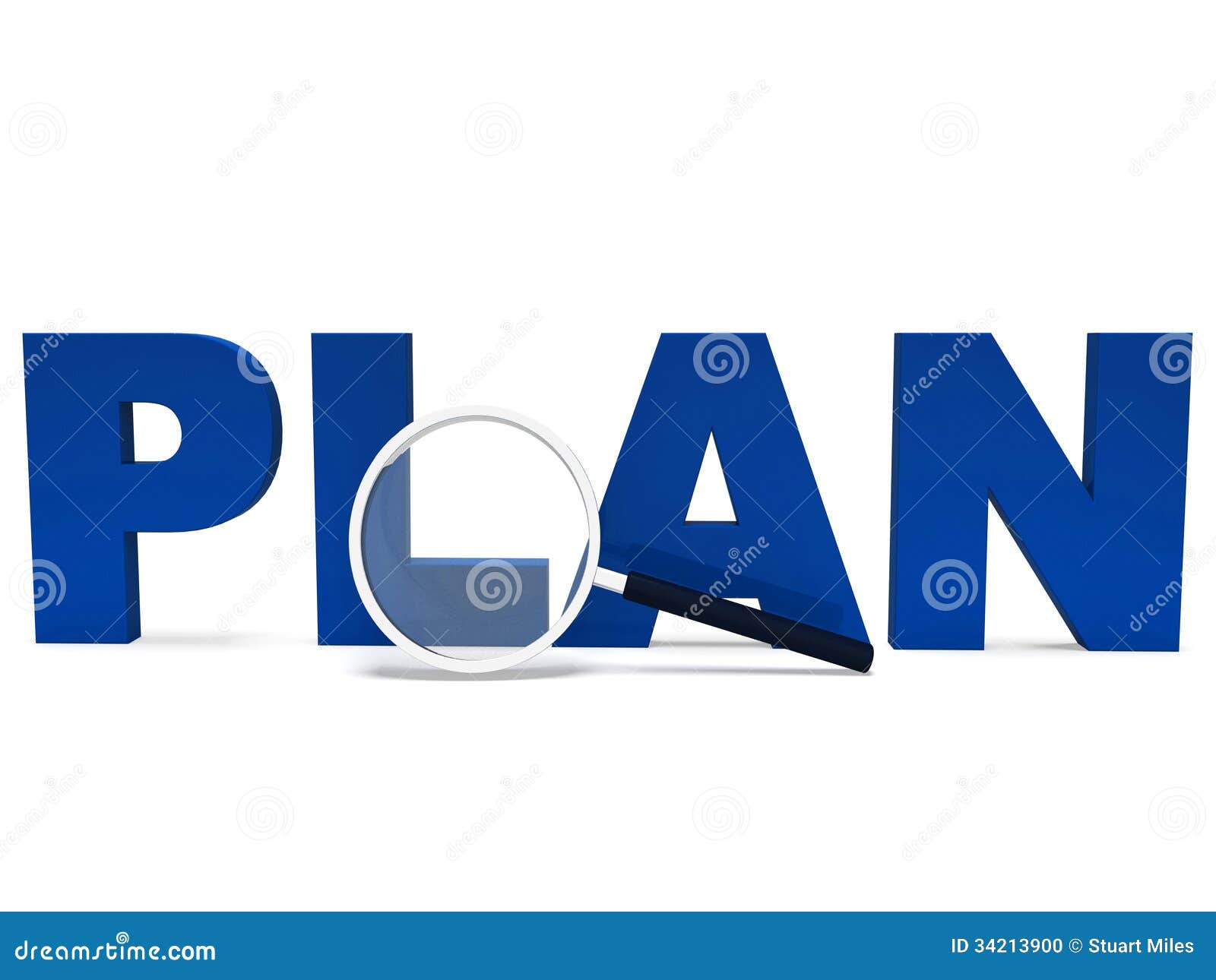 Plan Word Shows Plans Planned Planning and Aims Stock Illustration ...