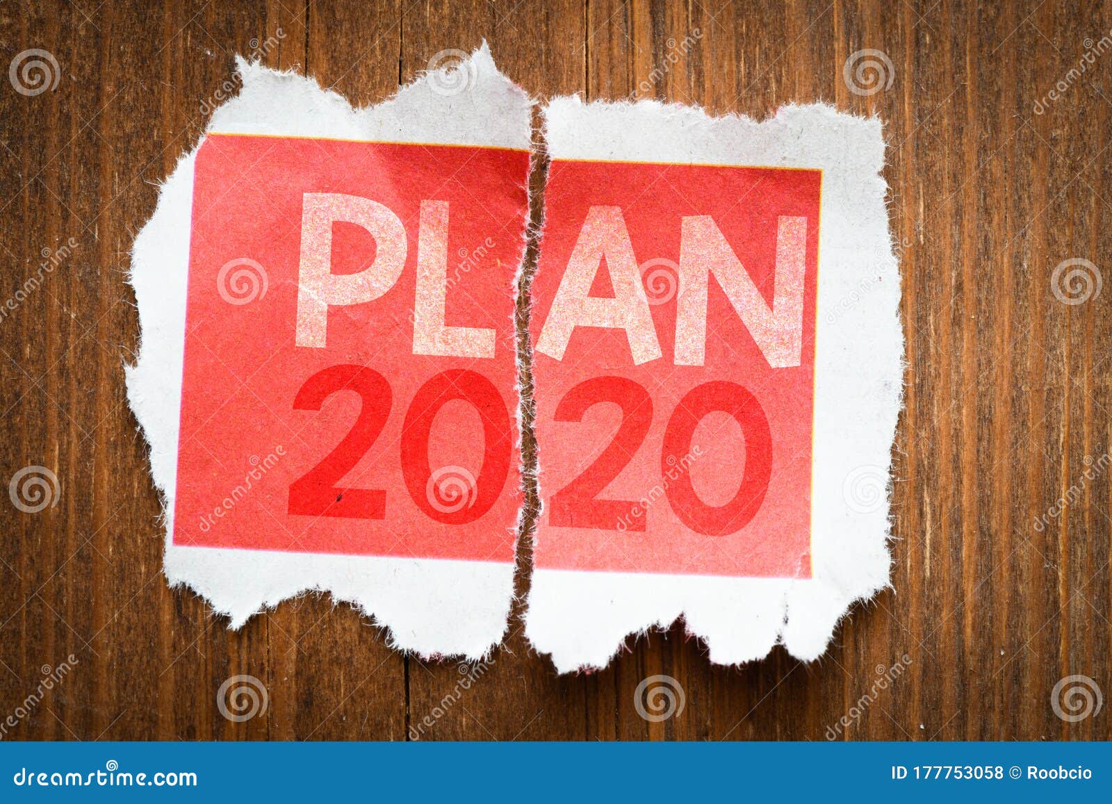 PLAN 2020 Word on a Torn Page. Business Concept Stock Photo - Image of ...