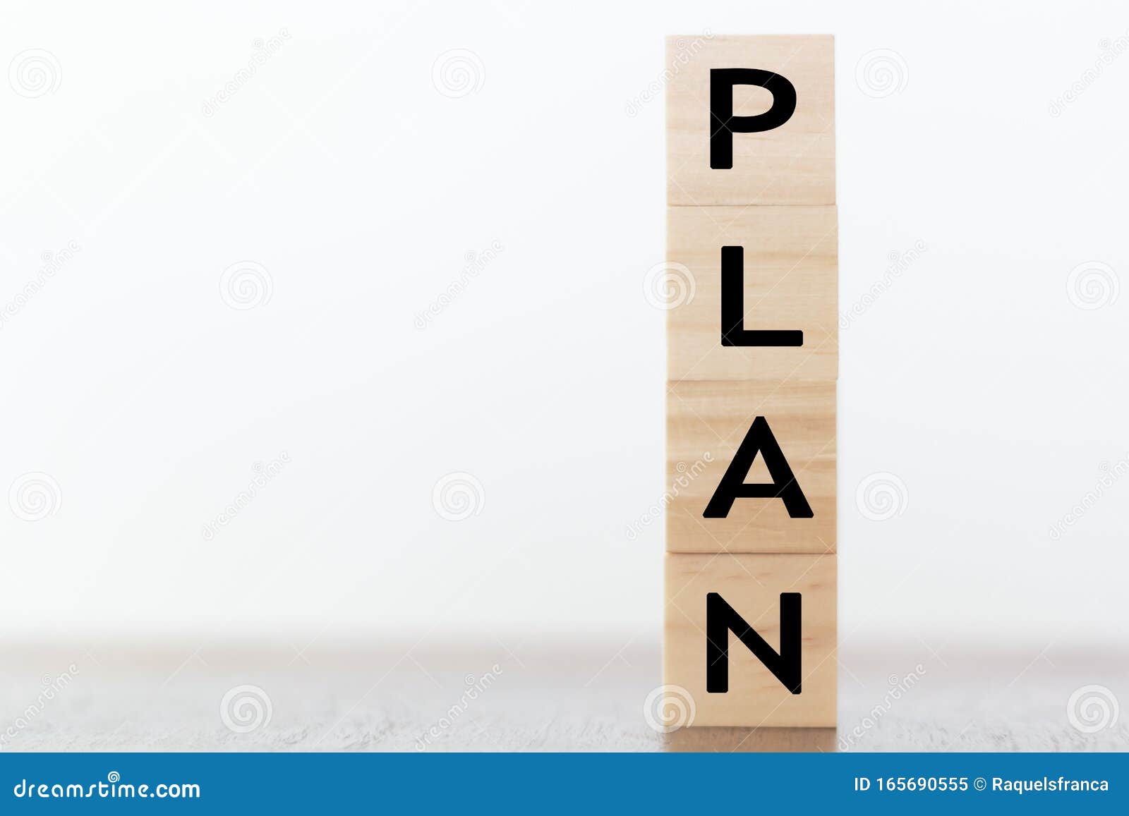 Plan Word on Wooden Cubes with Copy Space Stock Image - Image of ...