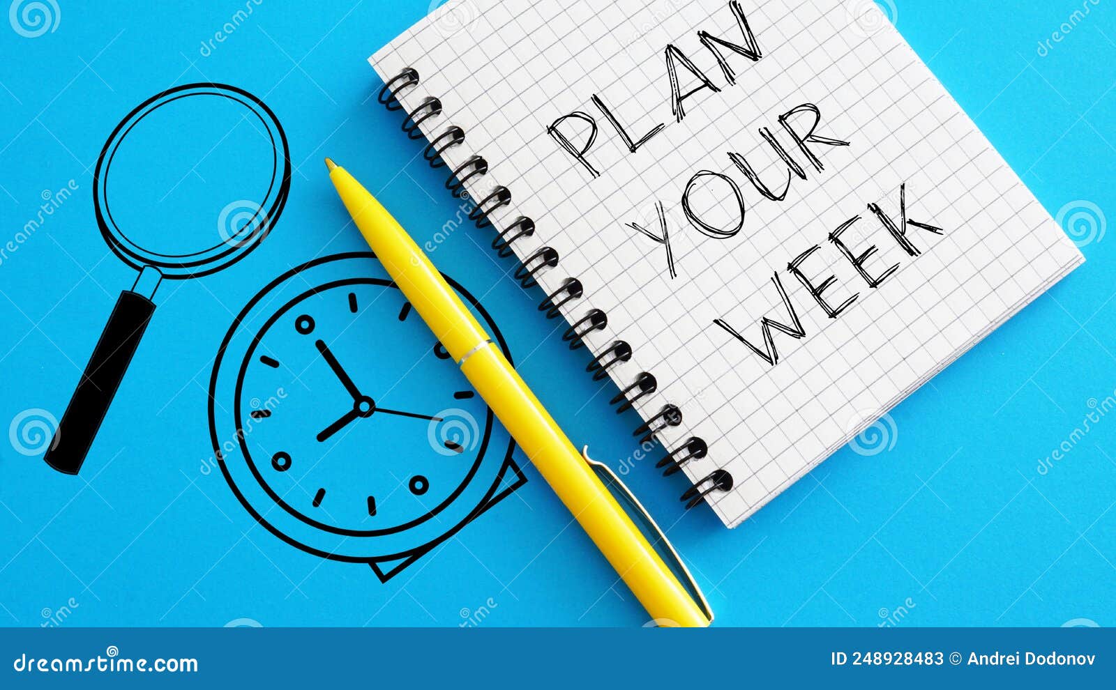 Plan Your Week is Shown Using the Text Stock Image - Image of plan ...