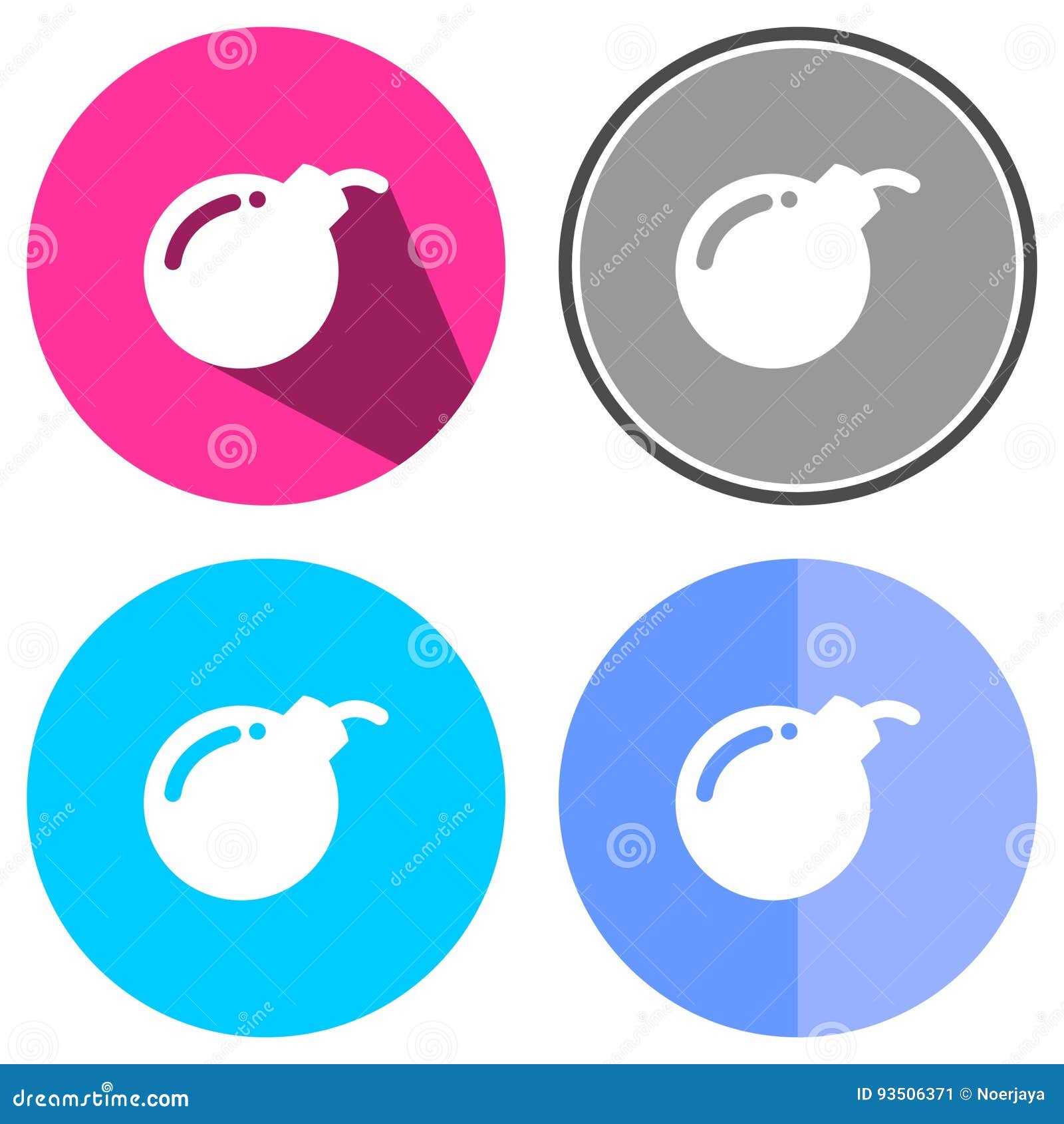 Plana symboler bombarderar vektor illustrationer. Illustration av ...
