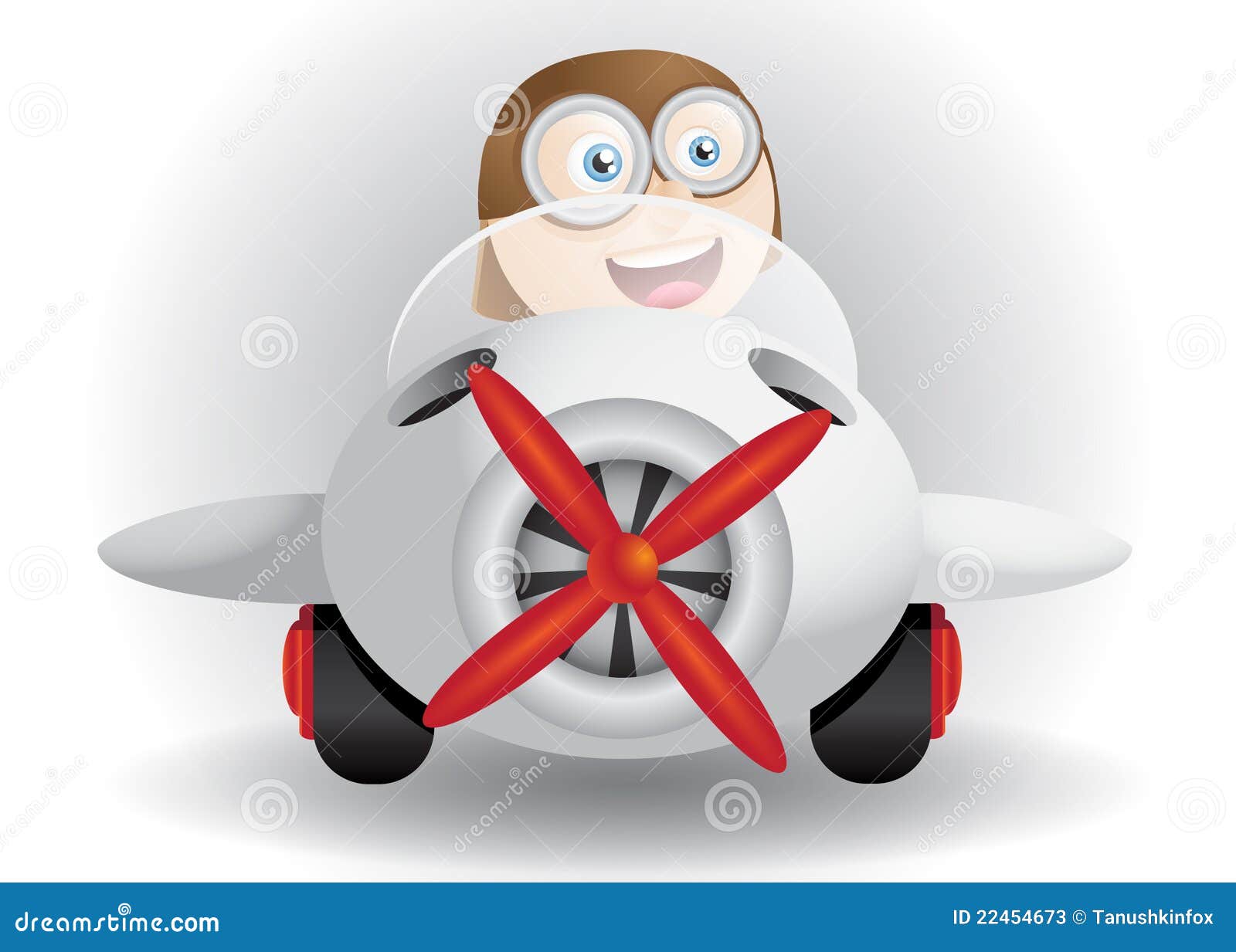 Plane stock vector. Illustration of smile, trade, pilot - 22454673