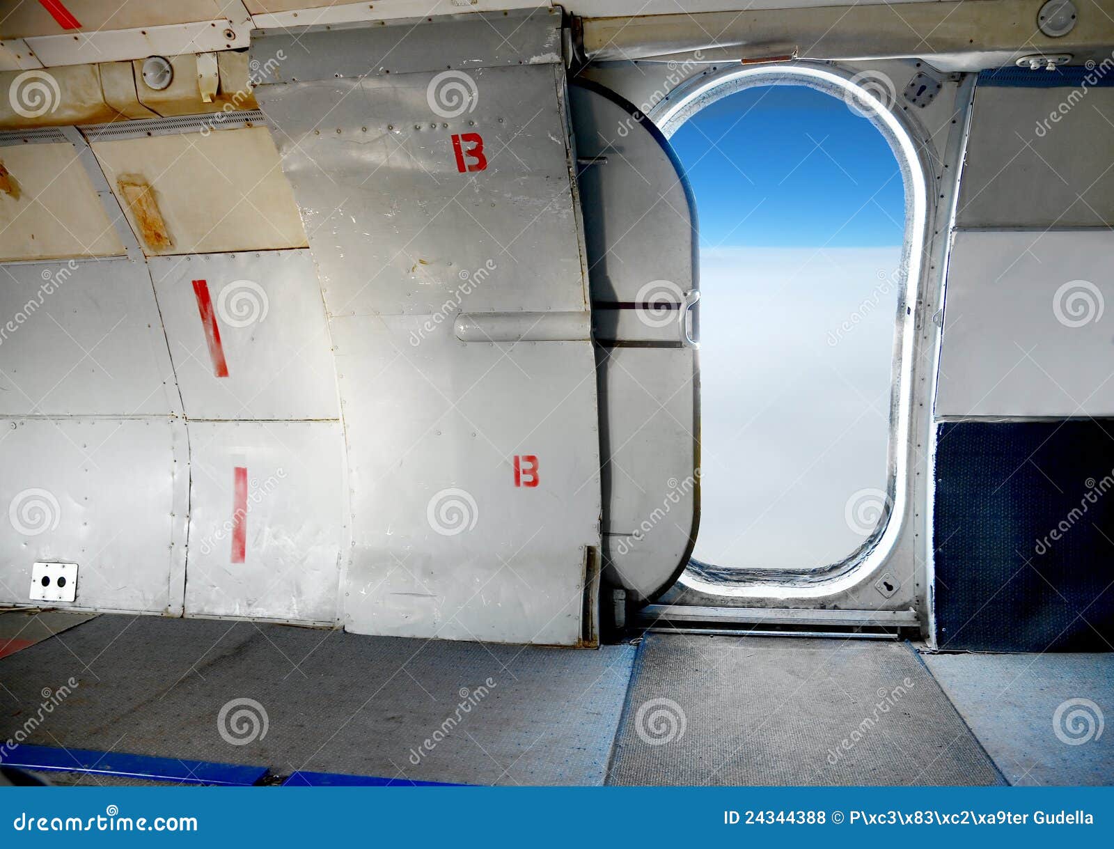 Plane stock photo. Image of inside, aviation, parachutist - 24344388