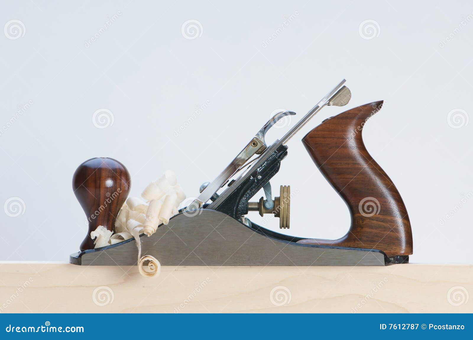 Plane stock image. Image of shavings, construction, tool - 7612787
