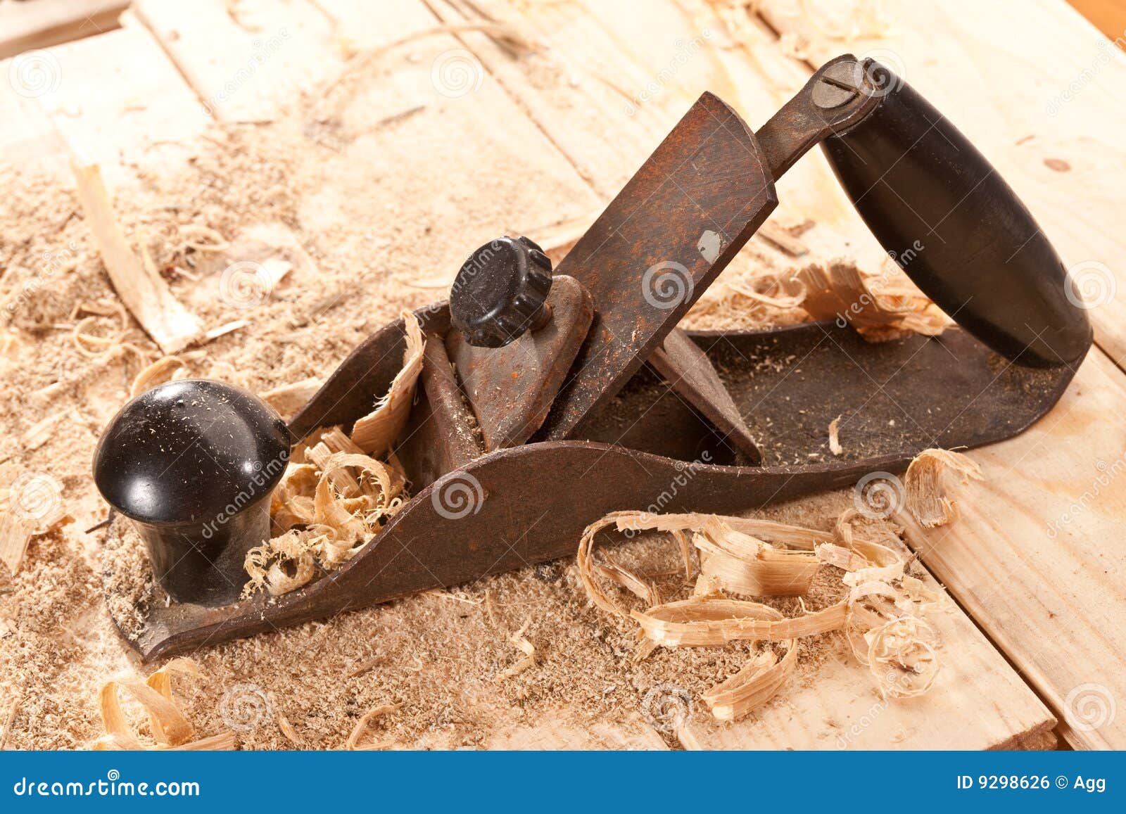 Plane stock photo. Image of shaving, wood, carpenter, sawdust - 9298626