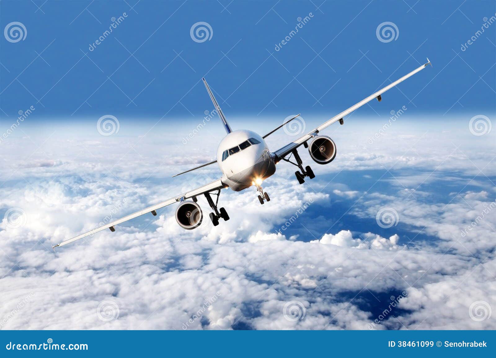 Plane above the clouds stock image. Image of planes, plane - 38461099