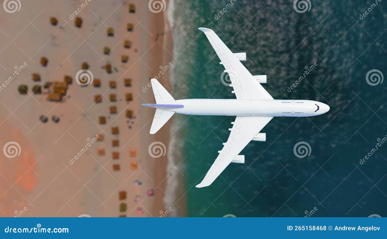 Plane Above the Ground. Aerial City View. Stock Photo - Image of high ...