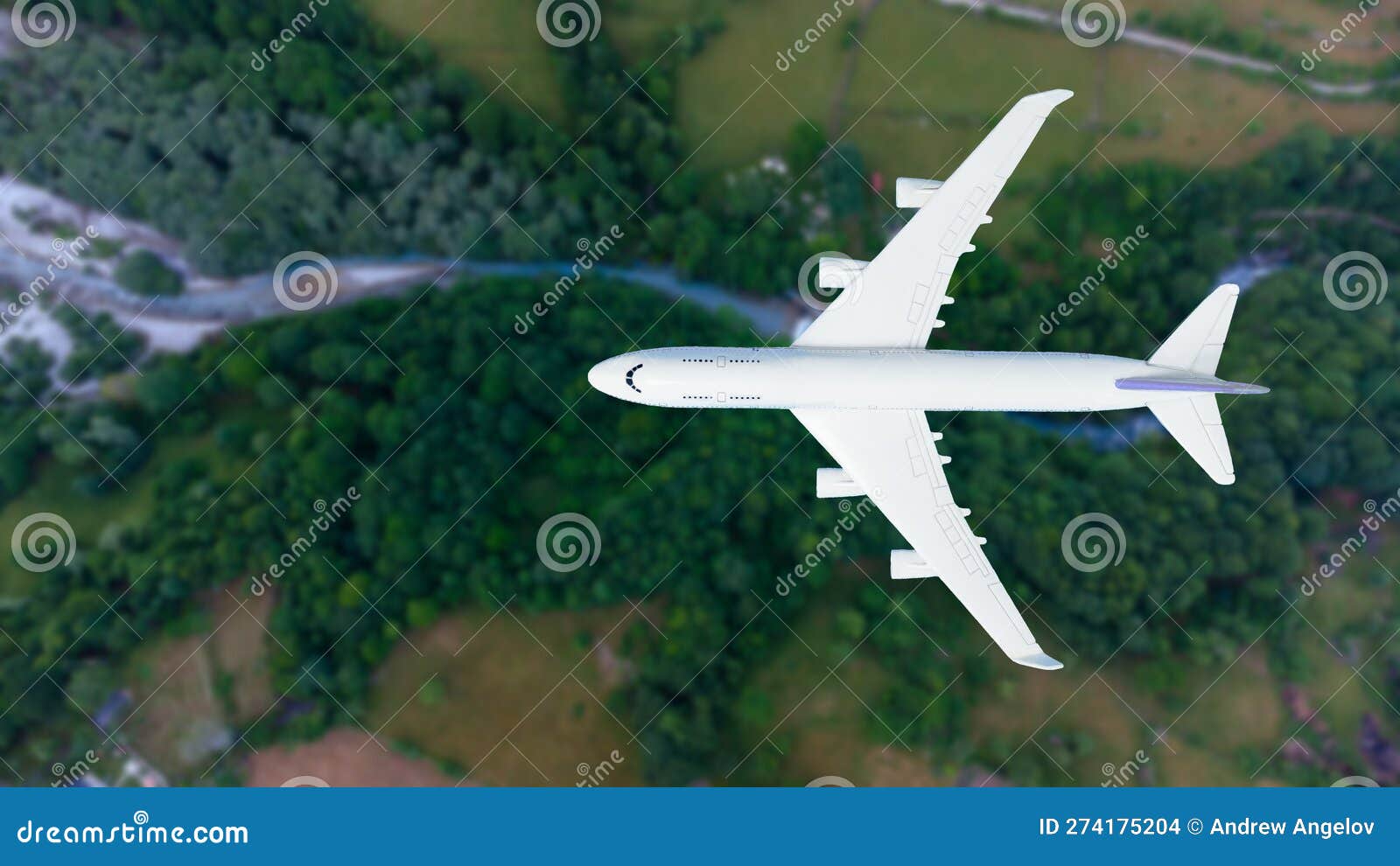 Plane Above the Ground. Aerial City View. Stock Photo - Image of ...