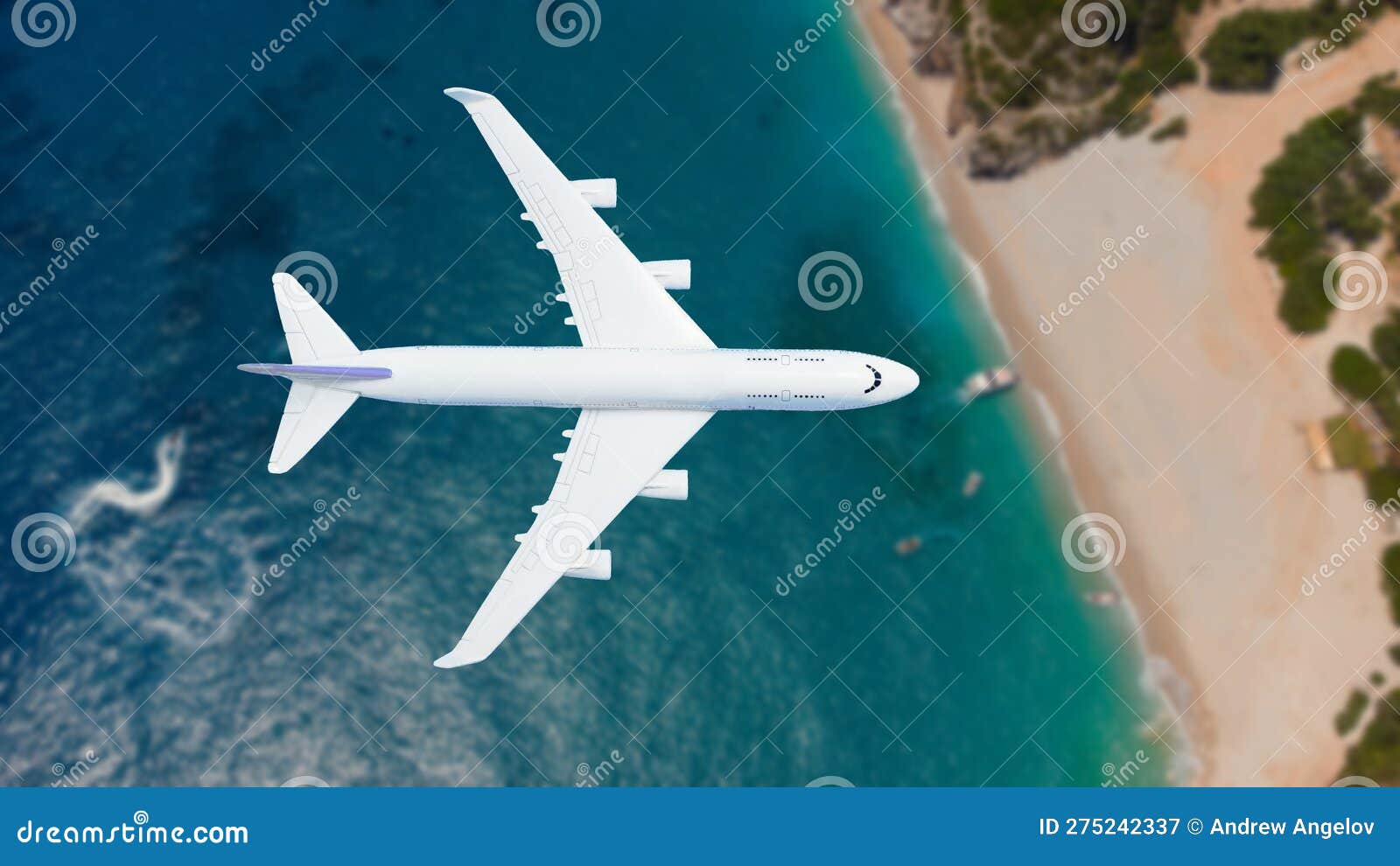 Plane Above the Ground. Aerial City View. Stock Image - Image of ...
