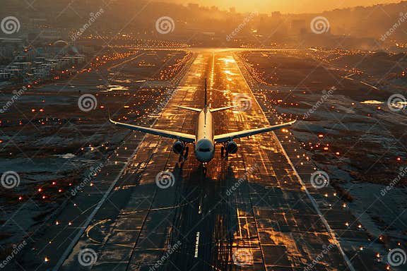 The Plane Accelerates for Takeoff. Retro Style. Generated by Artificial ... The Plane Accelerates for Takeoff. Retro Style. Generated by Artificial ...
