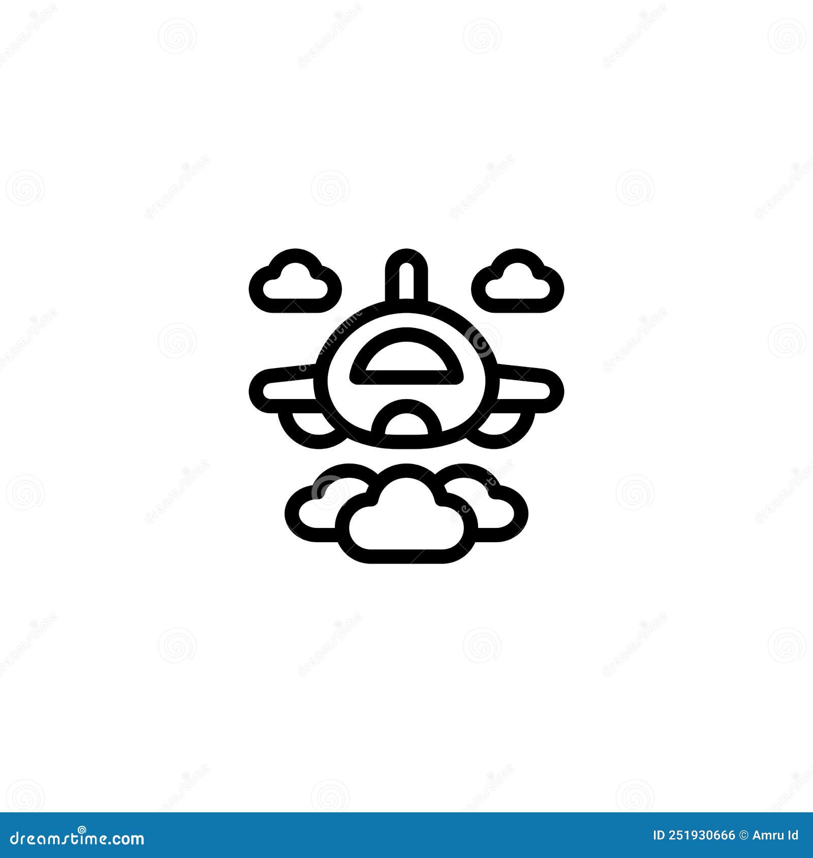 Aviation Outline Emblem, Badge Or Logo Cartoon Vector | CartoonDealer ...