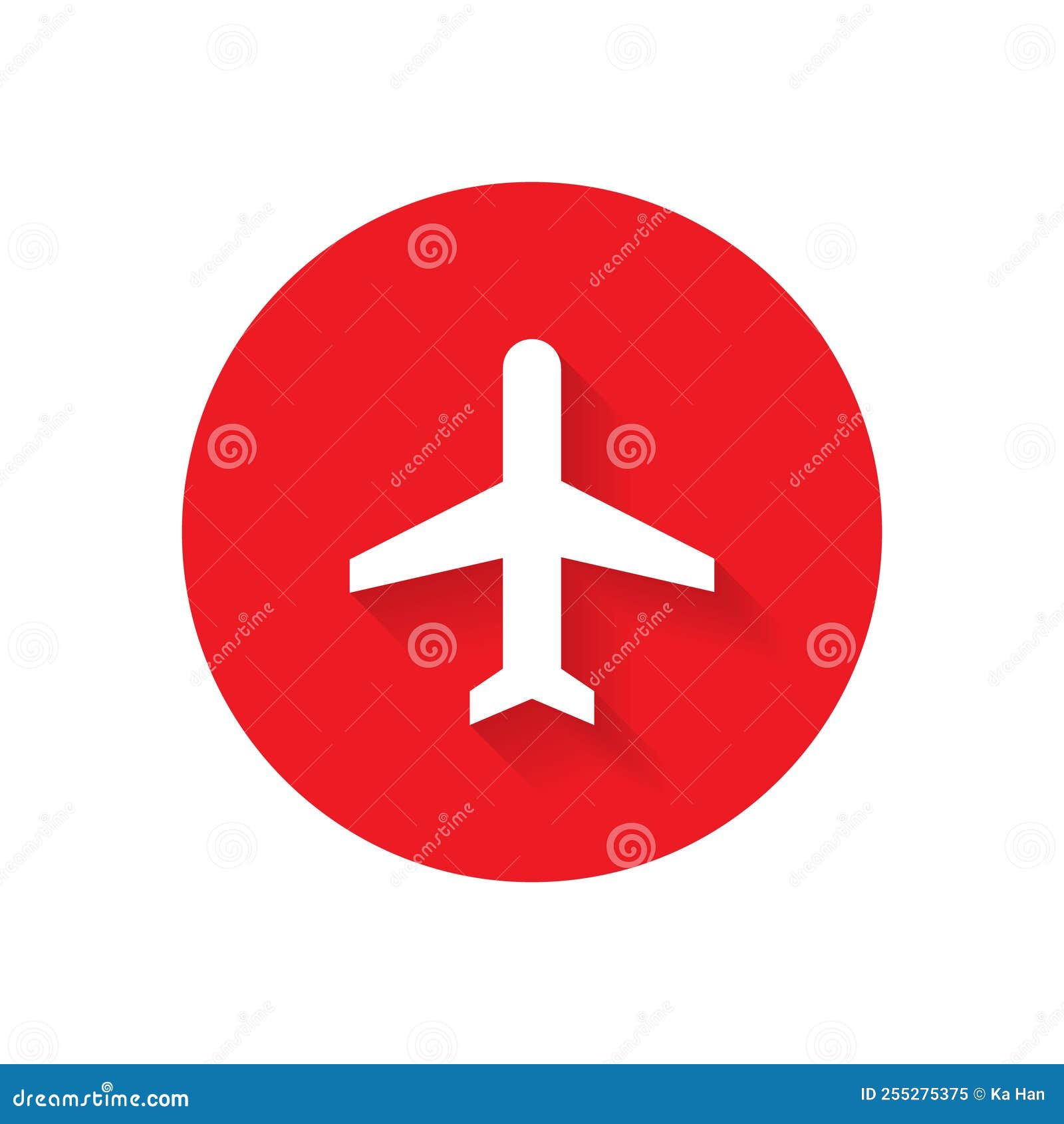 Plane, Airplane Mode Button Icon Vector in Flat Style Stock Vector ...