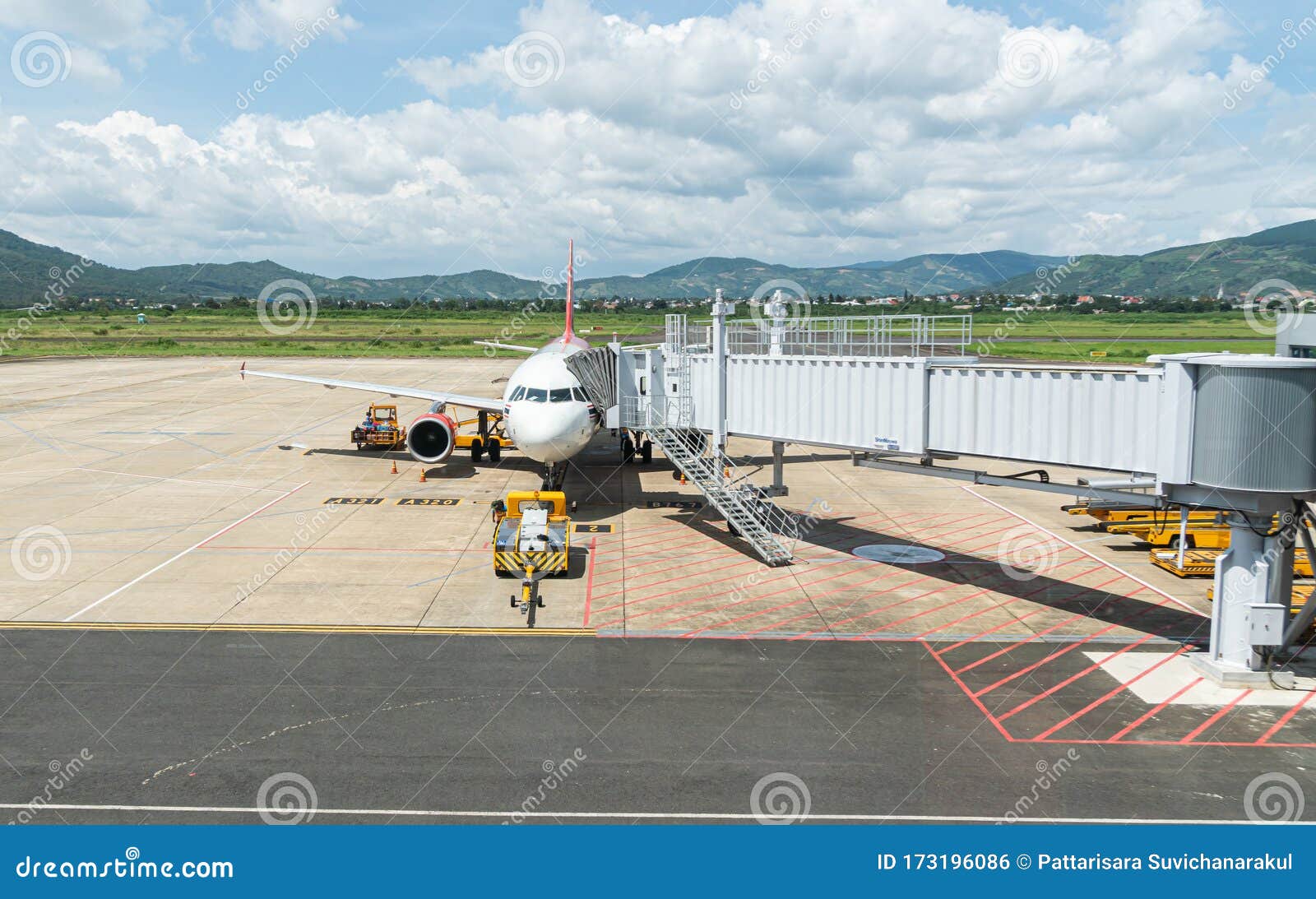 Plane at the Airport on Loading Editorial Photo - Image of business ...