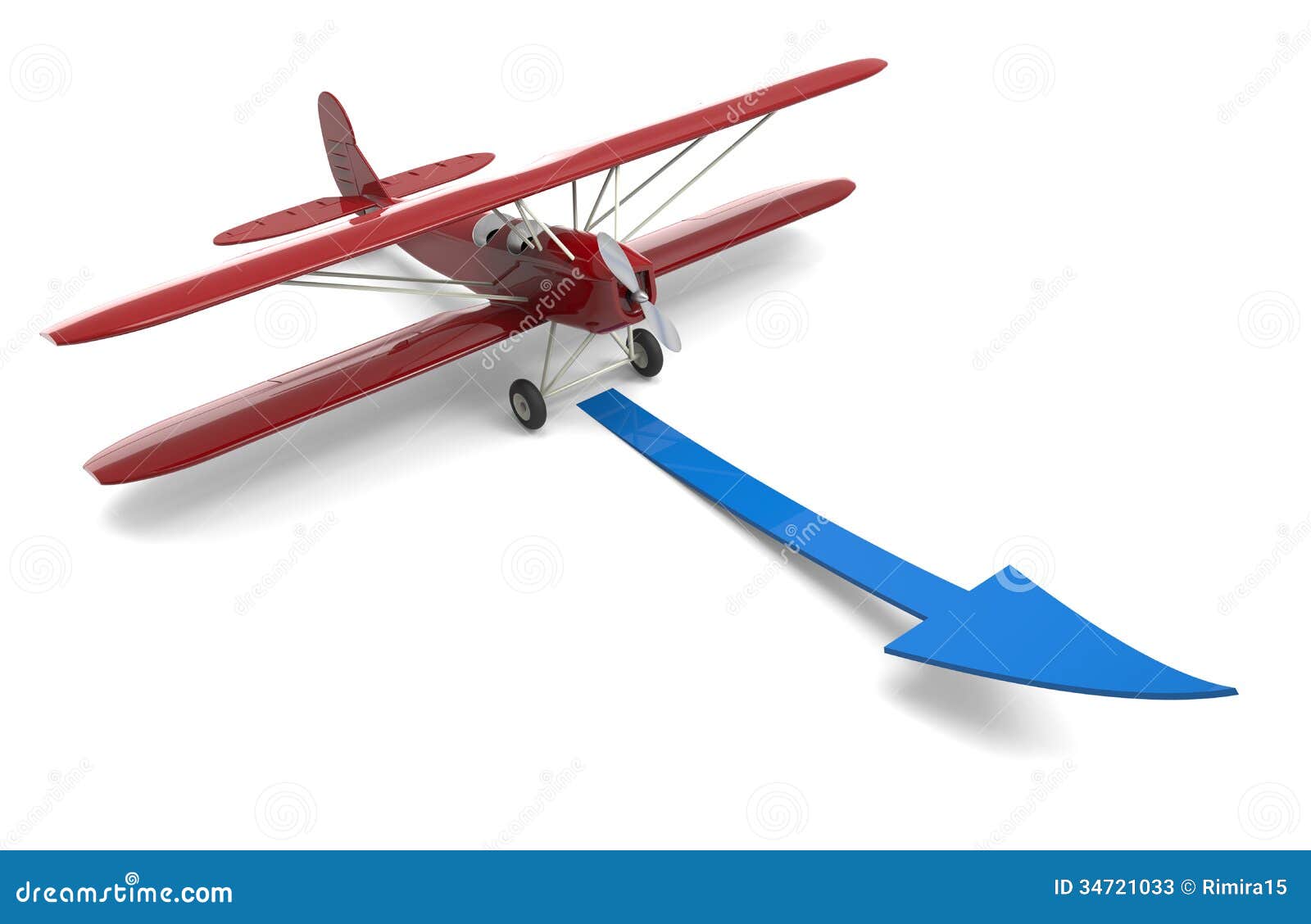 Plane and arrow stock illustration. Illustration of achievement - 34721033