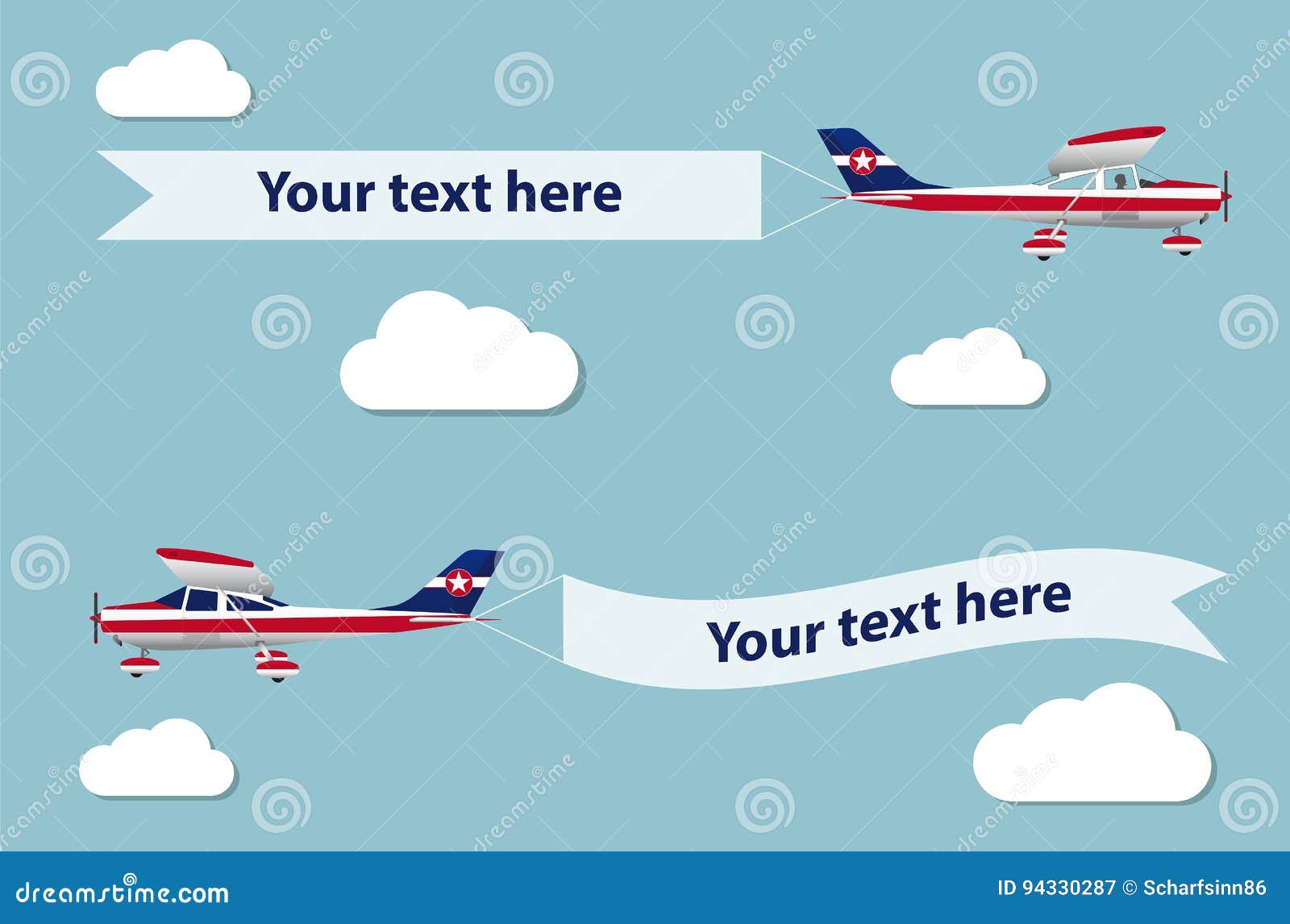 Plane With Banner Stock Photography | CartoonDealer.com #42191516