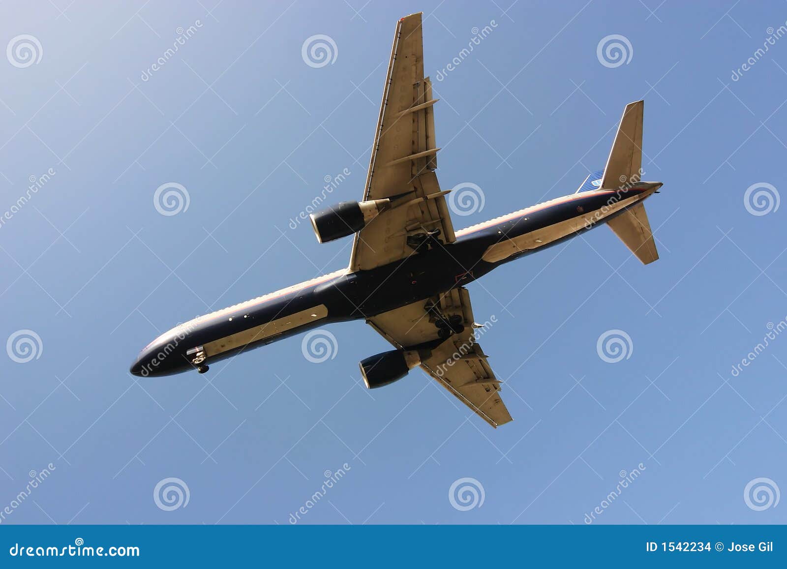 Plane from Below 2 stock photo. Image of ventral, touchdown - 1542234
