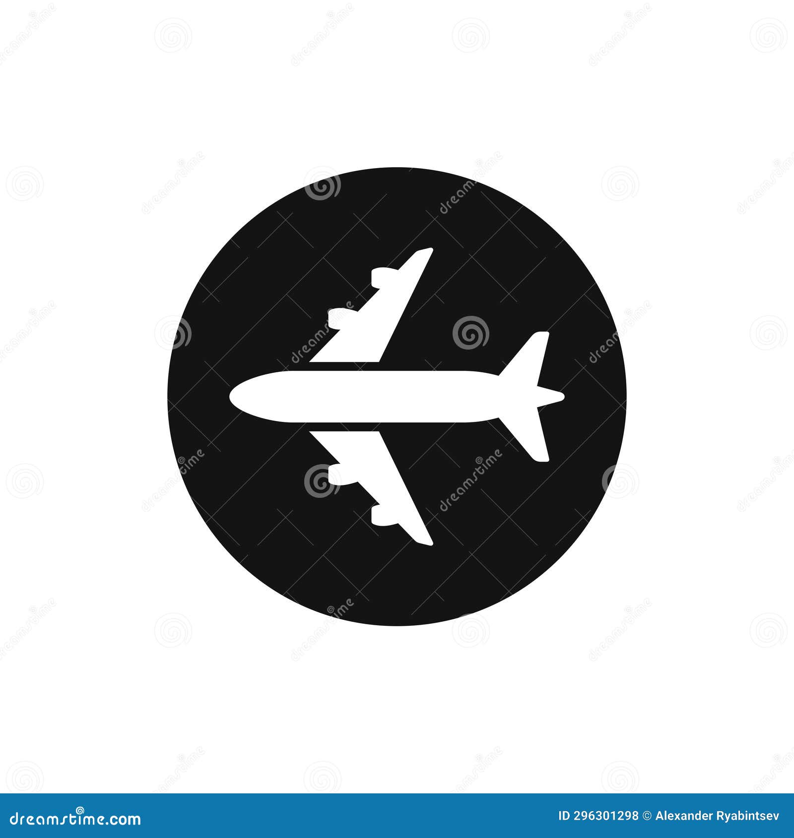 Airplane vector icon stock vector. Illustration of flight - 296301298