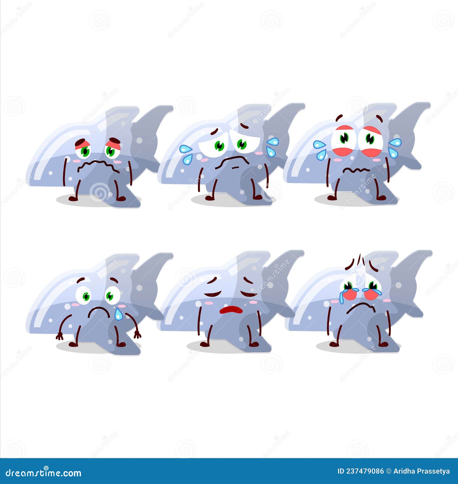 Plane Blue Gummy Candy Cartoon Character with Sad Expression Stock ...