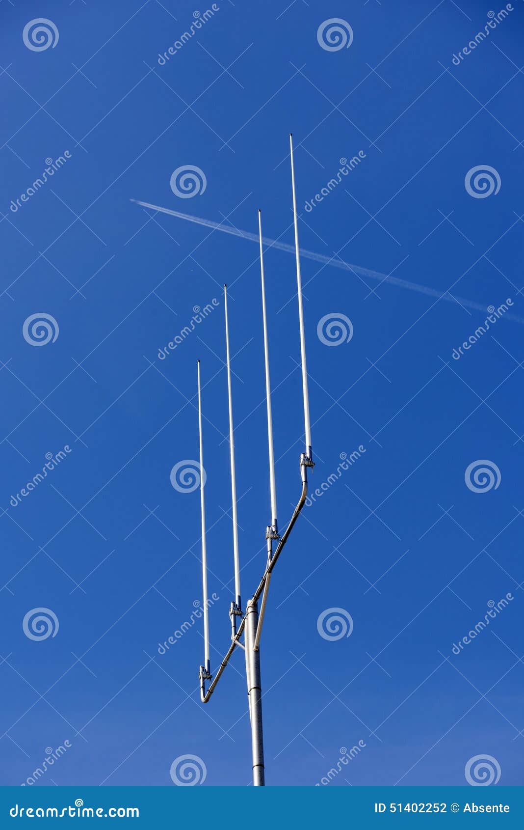 Plane and blue sky stock photo. Image of cell, radar - 51402252