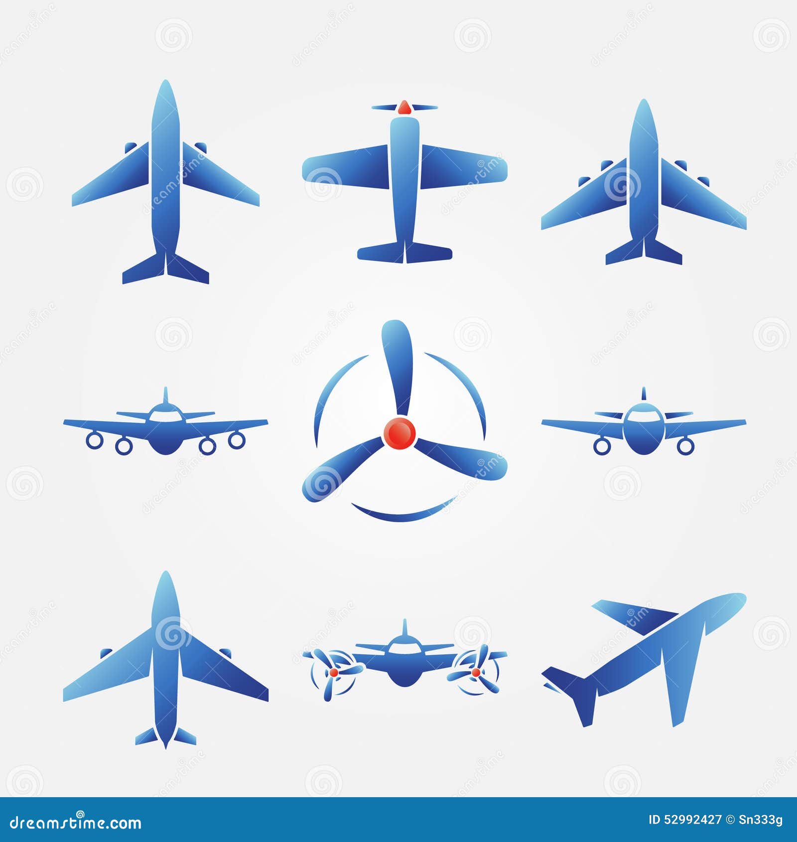 Plane blue vector icons stock vector. Illustration of airplane - 52992427