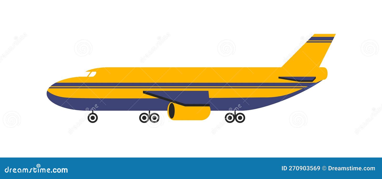 Plane with boxes stock vector. Illustration of logistics - 270903569