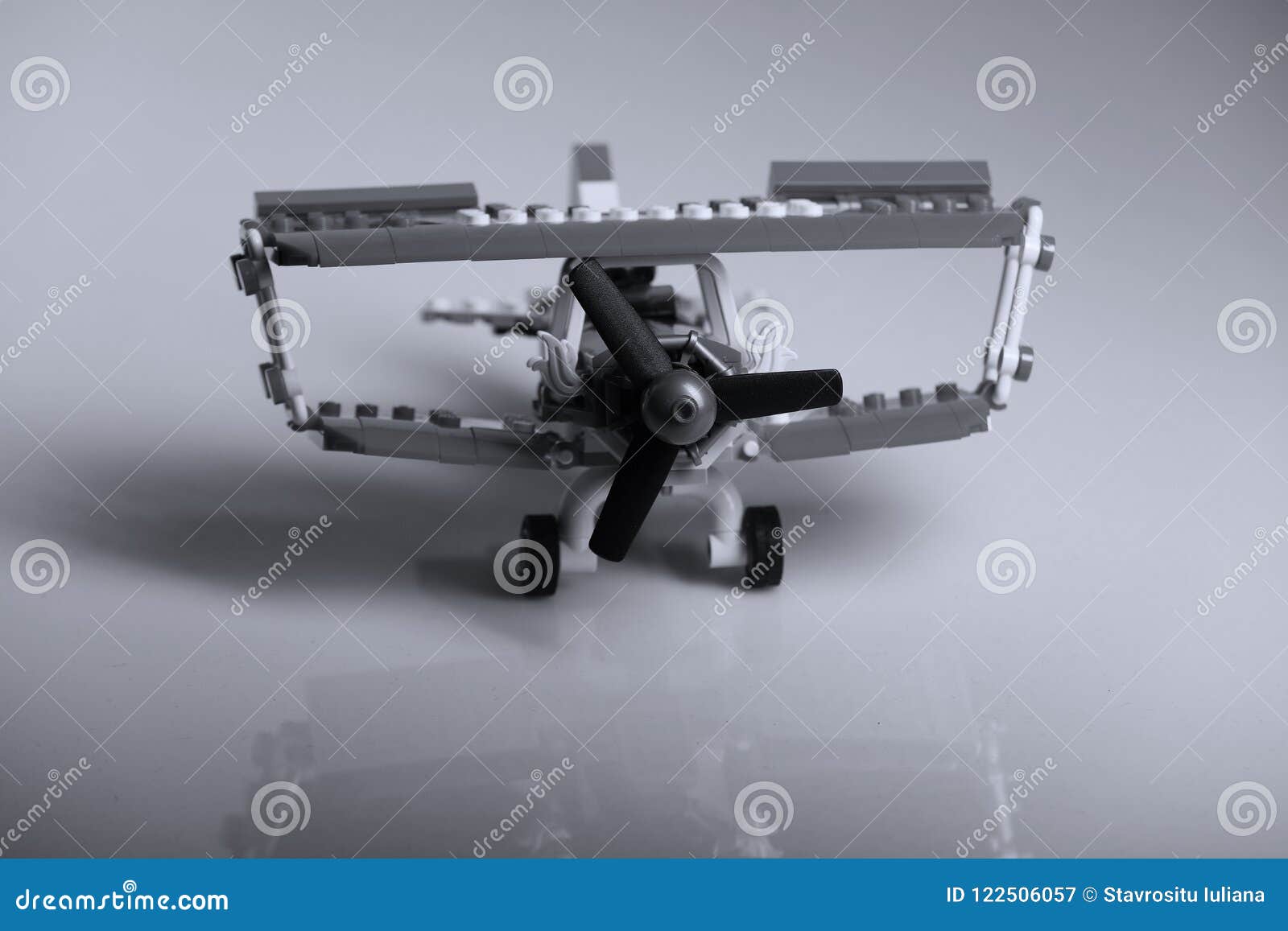 Plane Built from Lego Bricks, Copy Space, Isolated Editorial ...