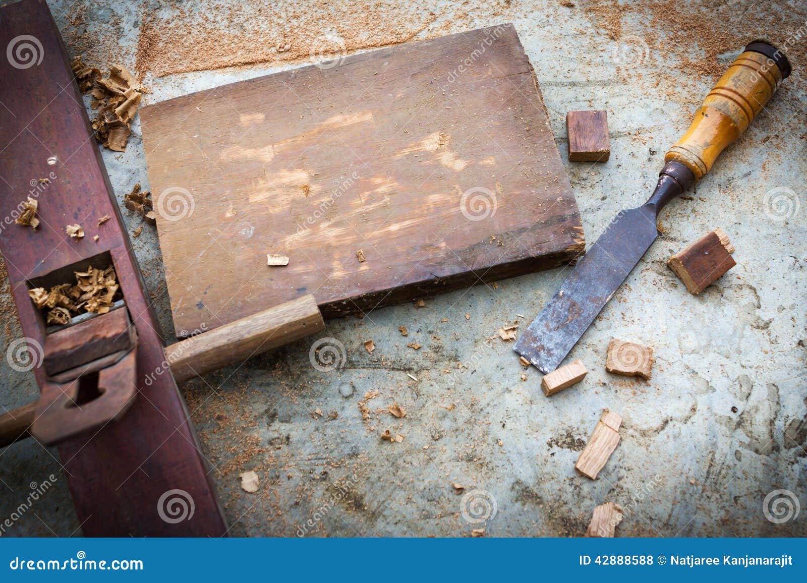 A Plane in a Carpentry Workshop. Stock Photo - Image of craft, bench ...