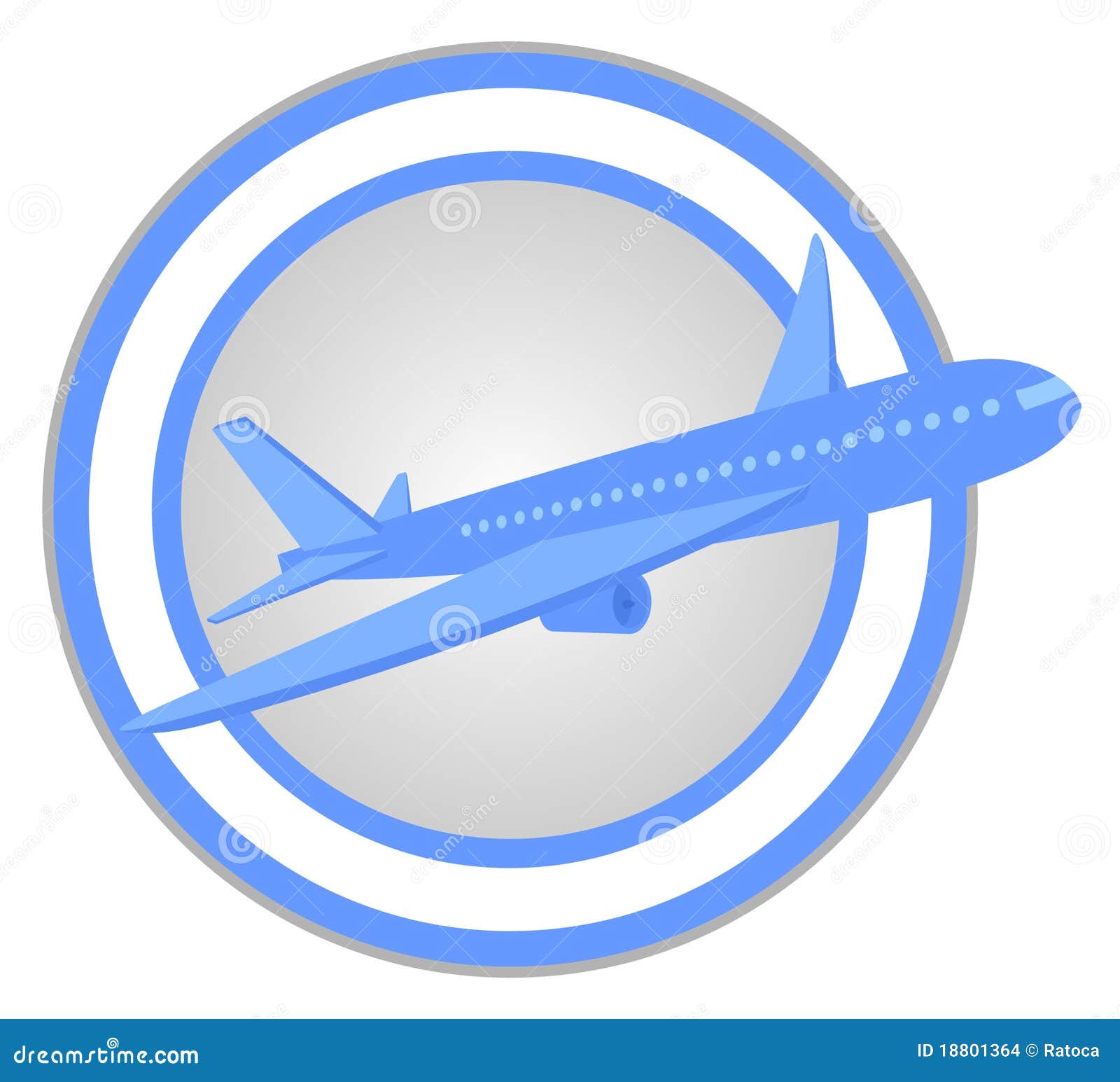 Plane circle stock vector. Image of holidays, abstract - 18801364