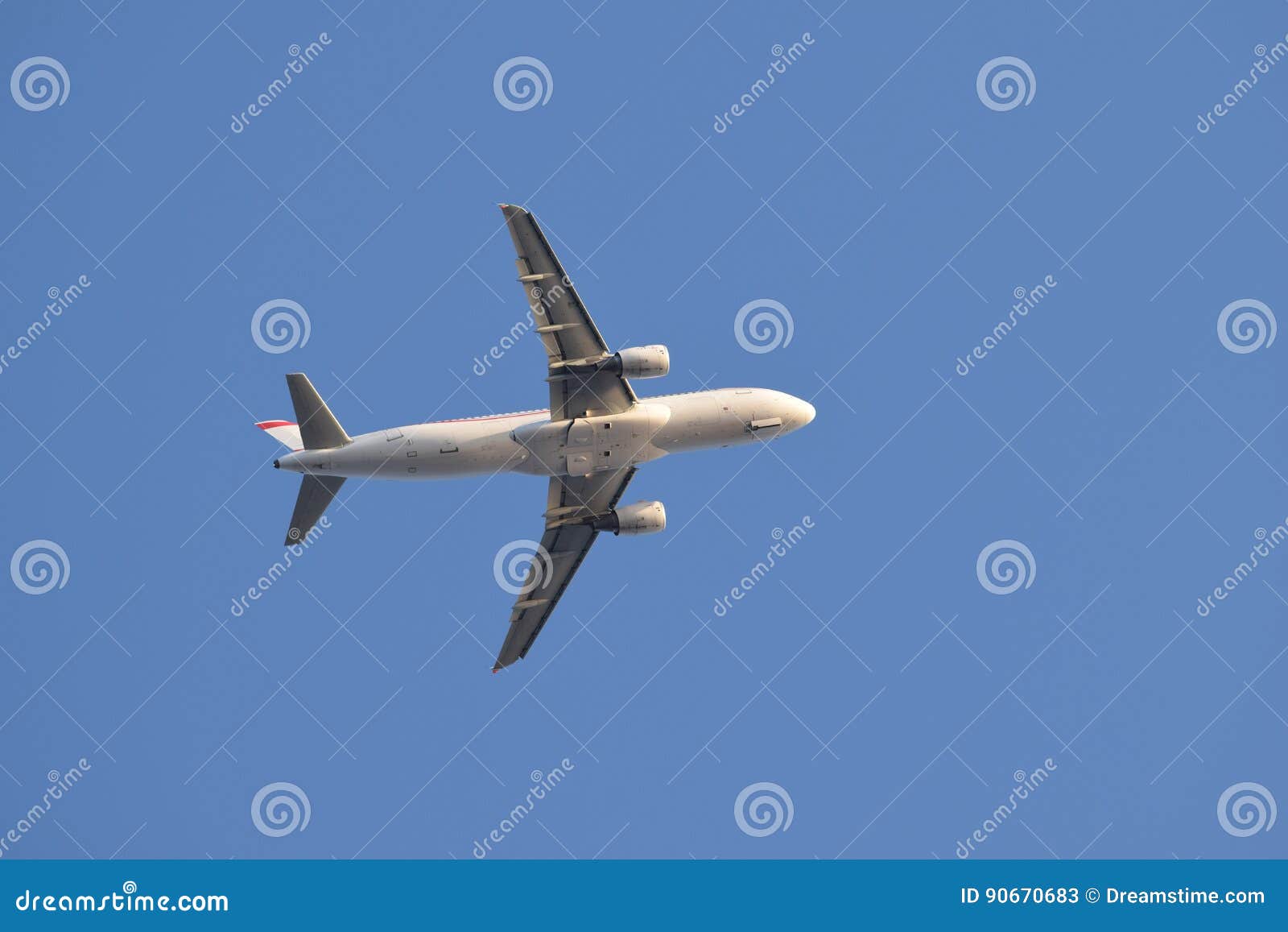 The Plane in the Clear Blue Sky Stock Image - Image of impetuous ...