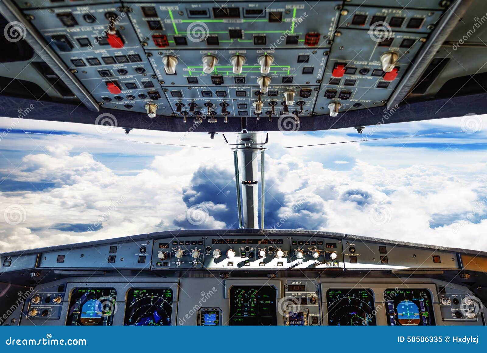 Plane cockpit stock image. Image of business, glass, engine - 50506335