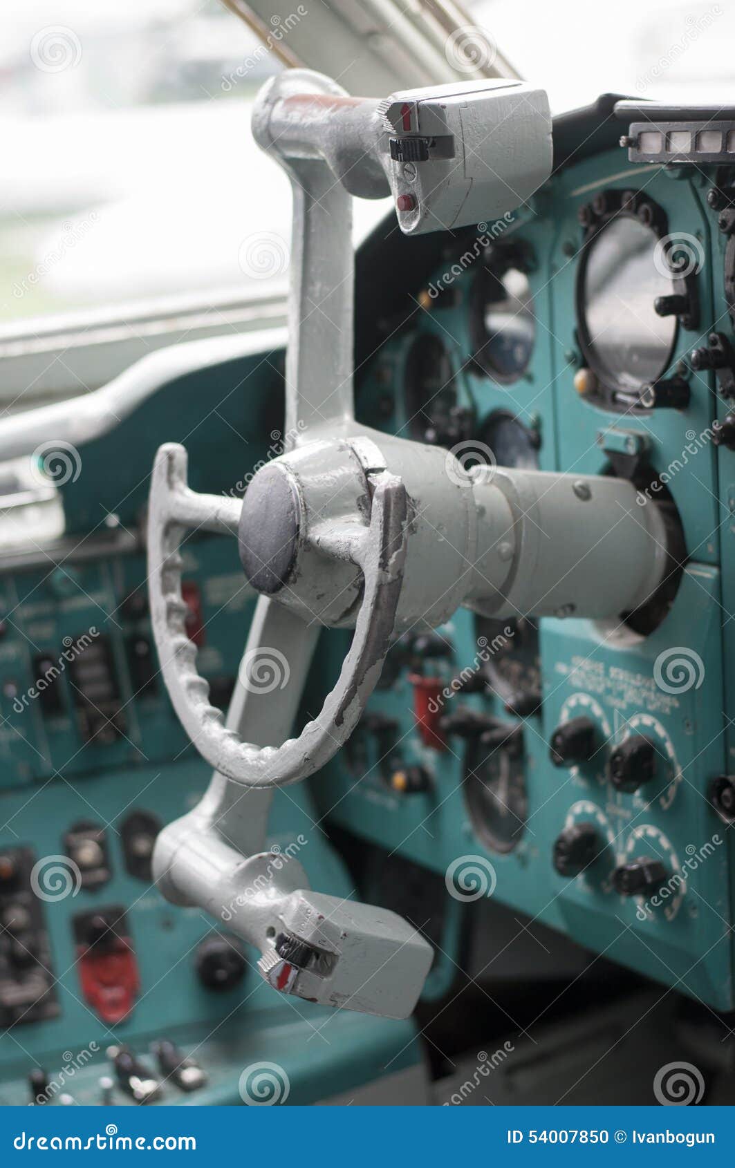 Plane cockpit stock photo. Image of dirty, plane, vintage - 54007850