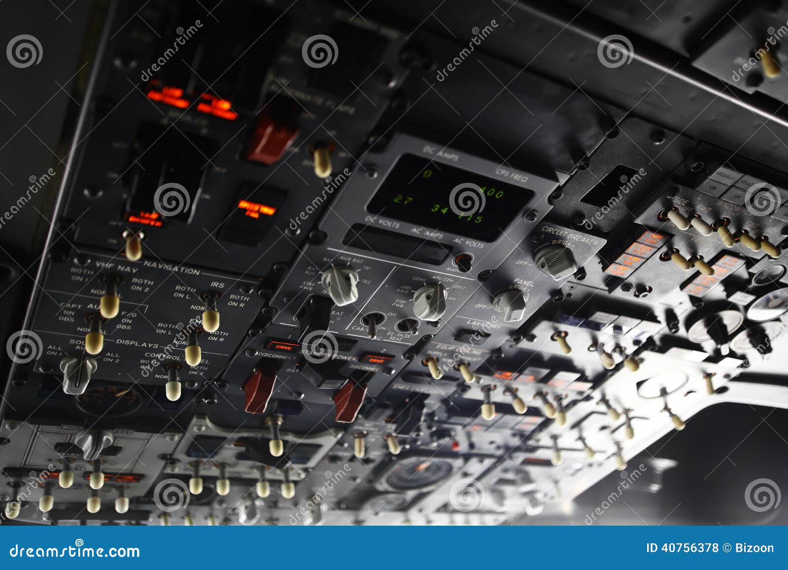 Plane control panel stock photo. Image of flying, color - 40756378