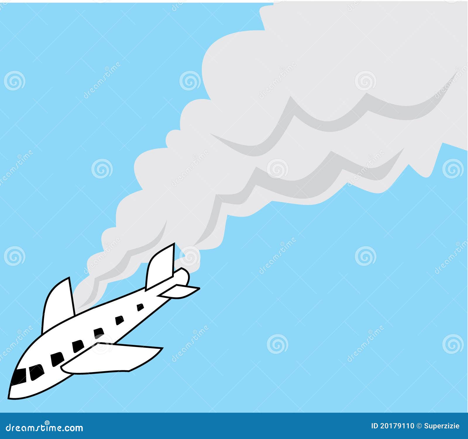 Plane crash stock vector. Illustration of crash, transportation - 20179110