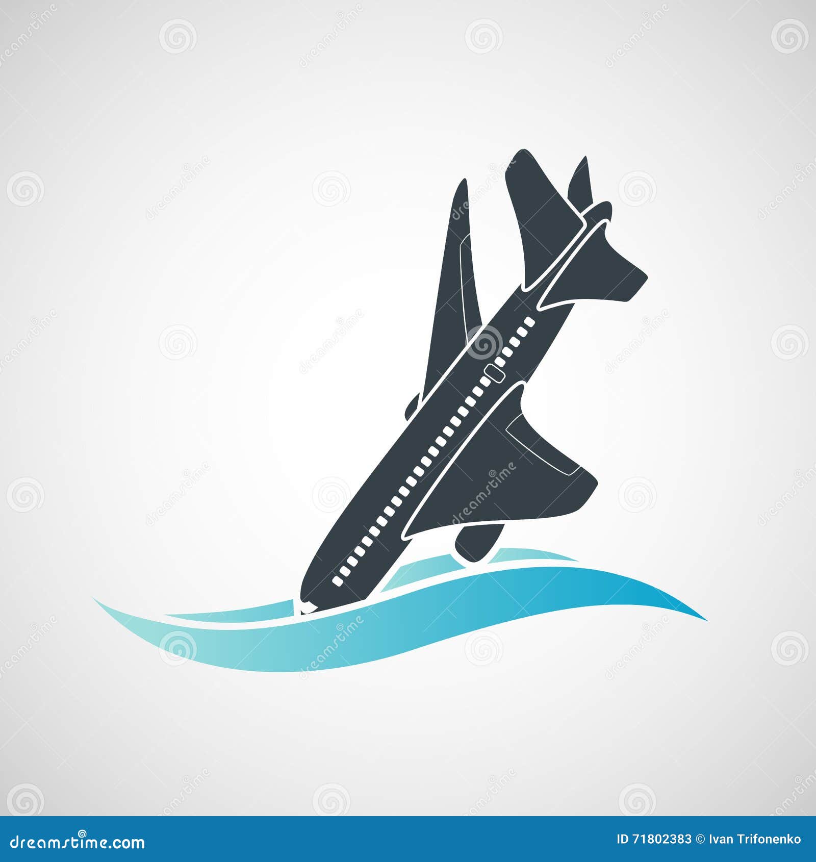 Crashing Plane Clipart