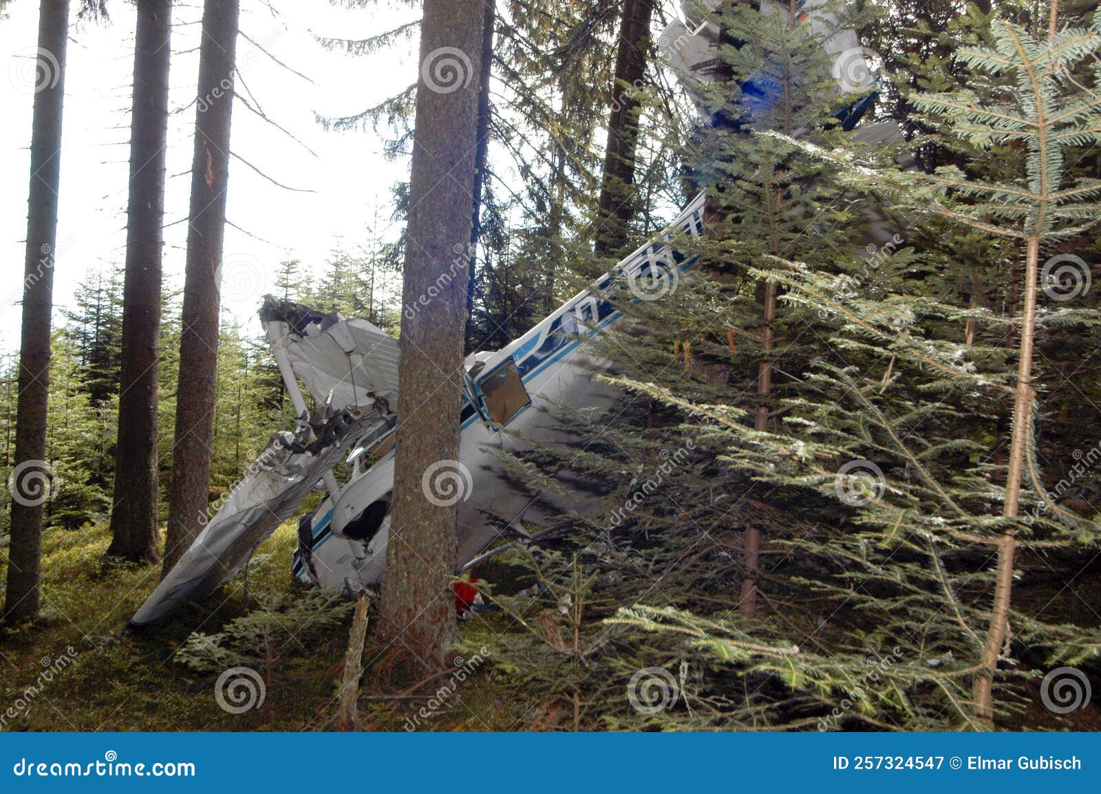 Plane Crash after Technical or Human Error Stock Image - Image of ...