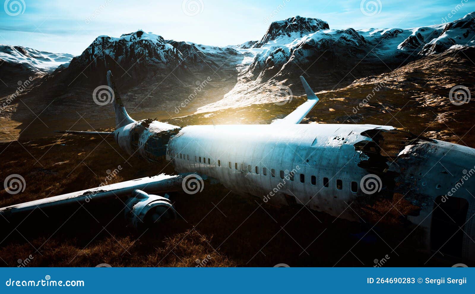 Old Plane Crashed Into A Tree - Ai Generated Image Royalty-Free Stock ...