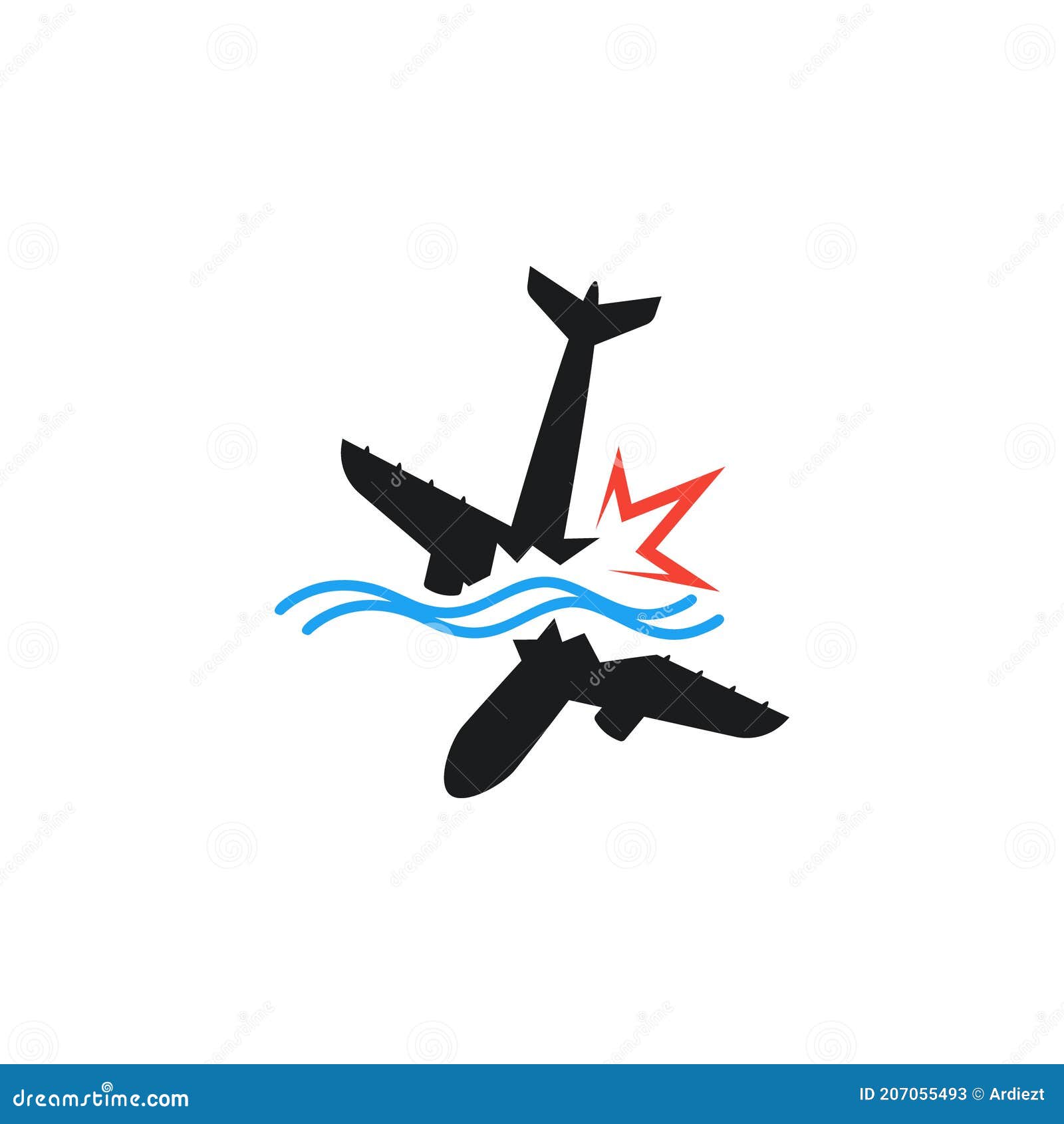 Crashing Plane Clipart