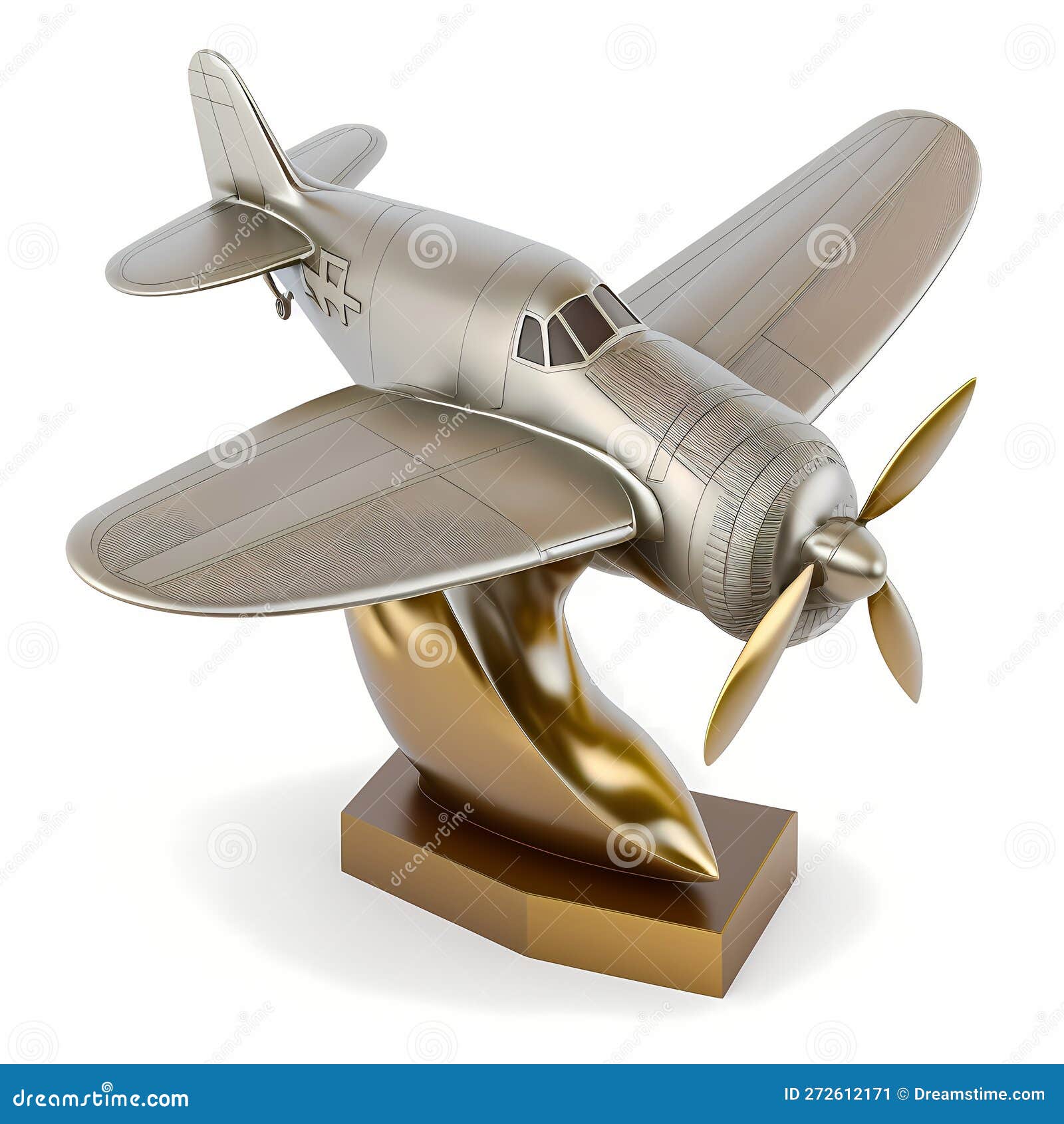 Plane 3D Trophy. Generative AI Stock Illustration - Illustration of ...