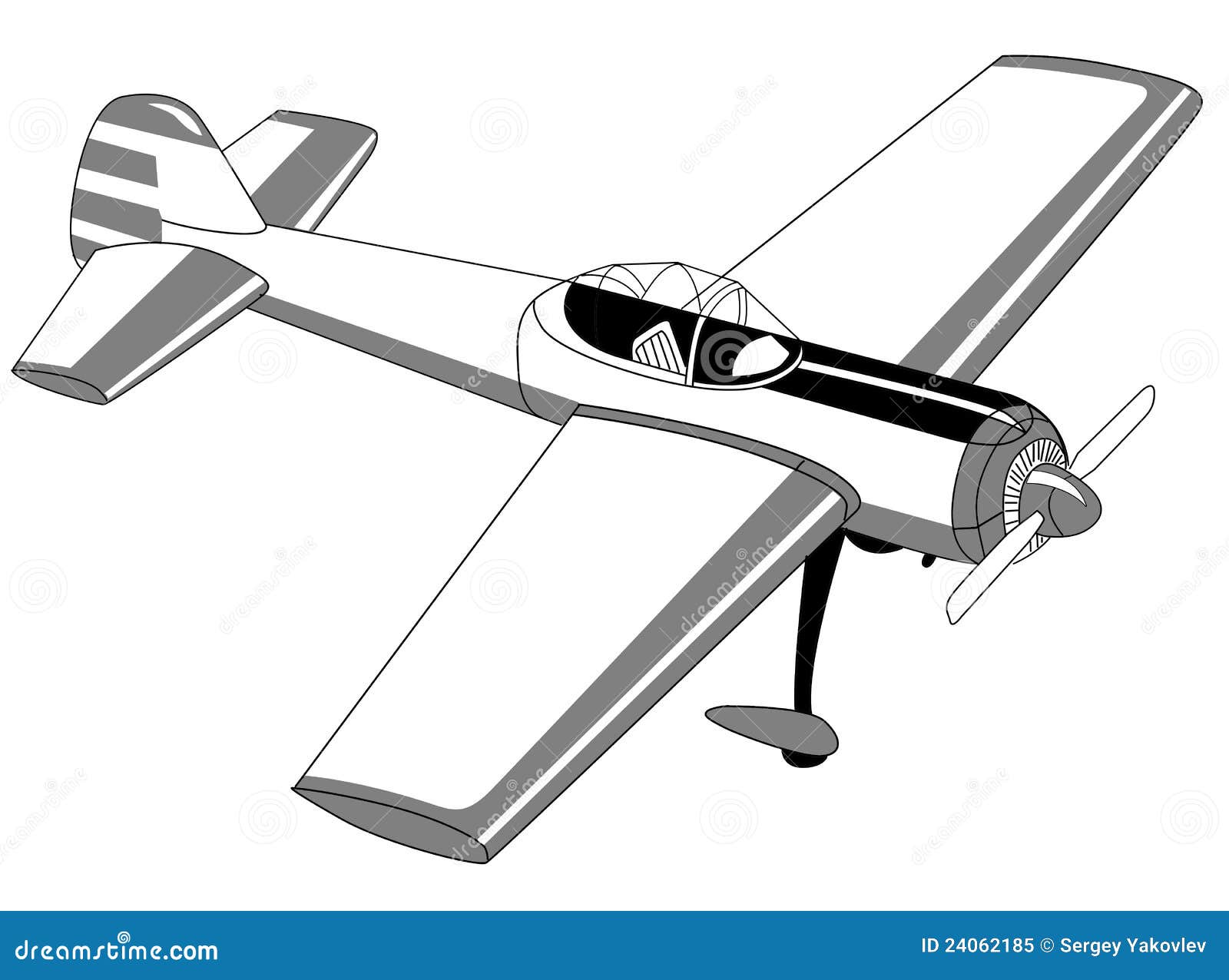Plane drawing stock vector. Illustration of stem, cartoon - 24062185