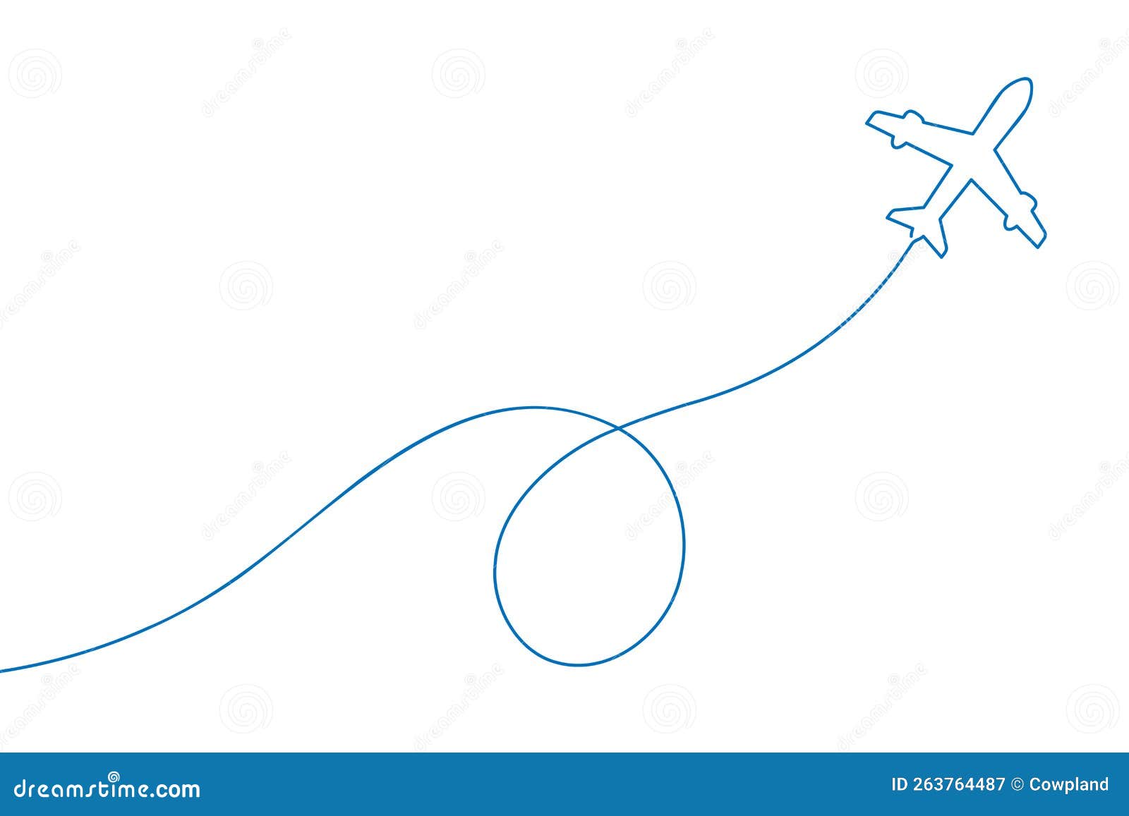 Plane Loop And Arc Track Isolated On Transparent Background. Cartoon ...