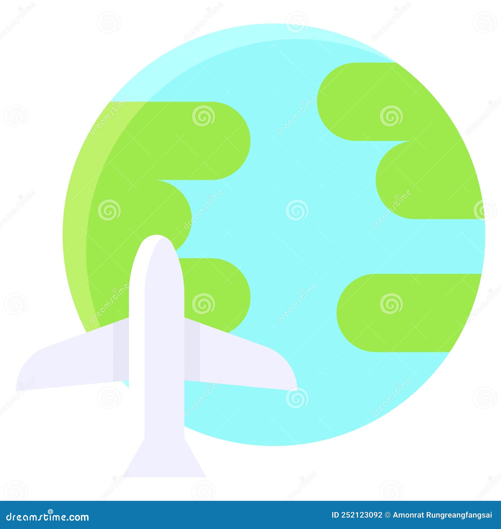 Plane and Earth Icon, Location Map and Navigation Vector Stock Vector ...