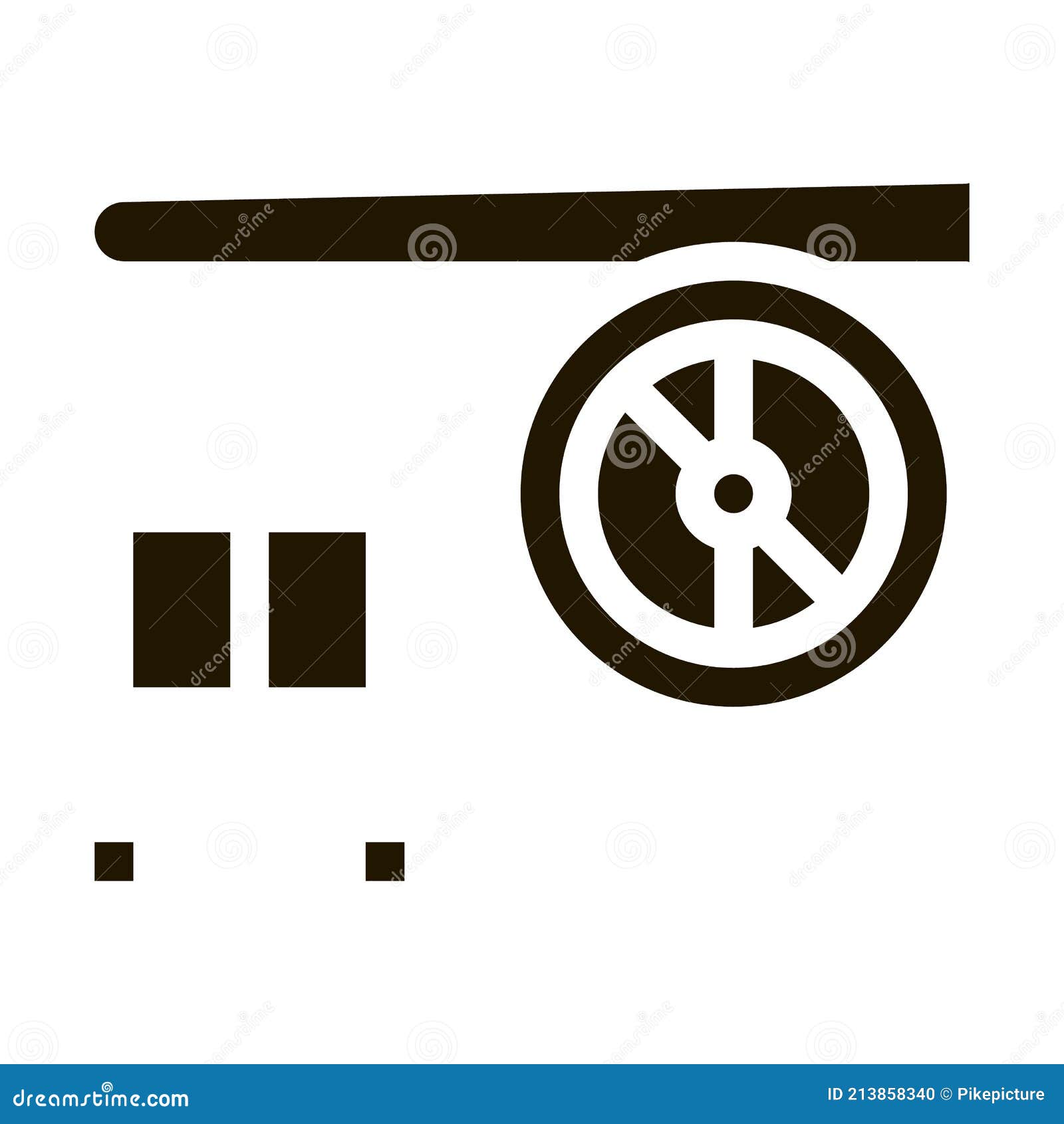 Plane Engine Wing Icon Vector Glyph Illustration Stock Vector ...