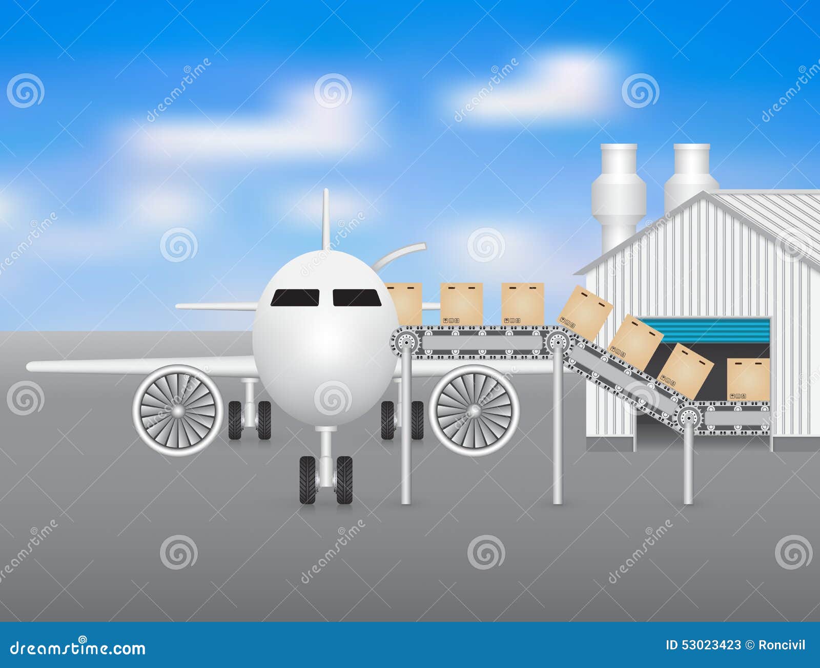Plane factory stock vector. Illustration of airline, delivery - 53023423