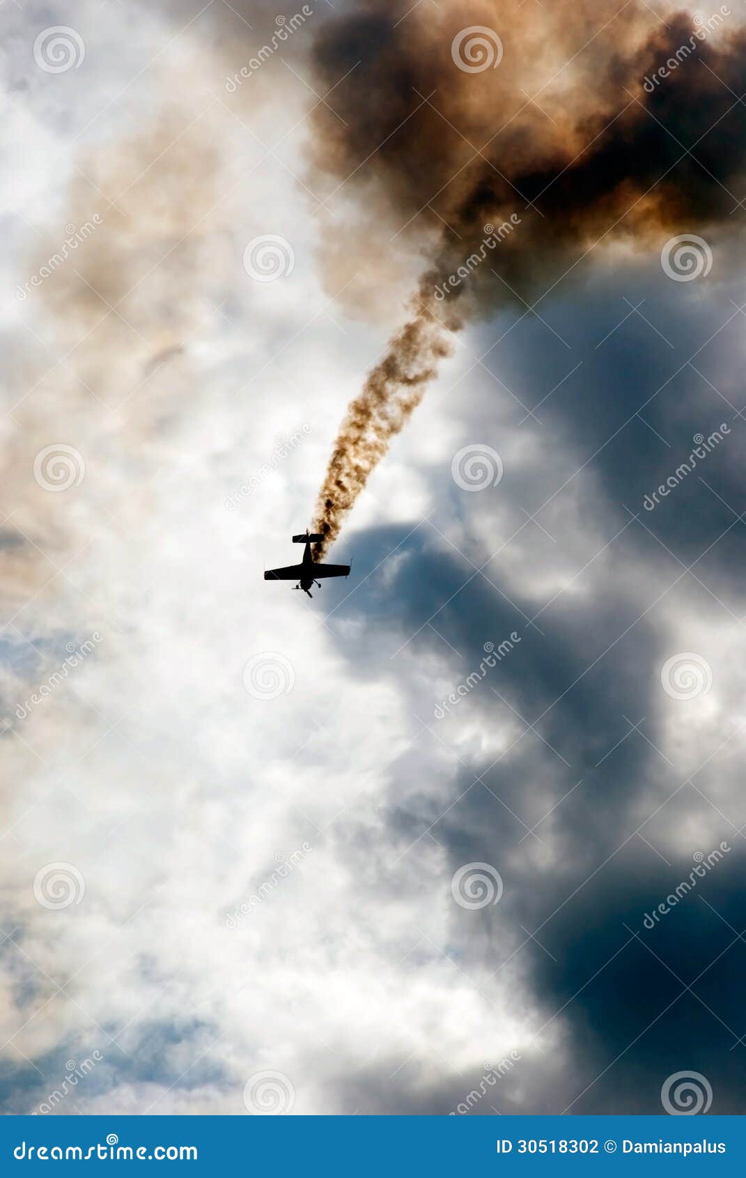 Plane on fire stock photo. Image of smoke, emergency - 30518302