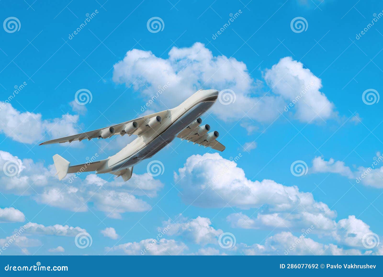 Plane Flight Jet on Blue Sky Stock Photo - Image of cargo, airplane ...
