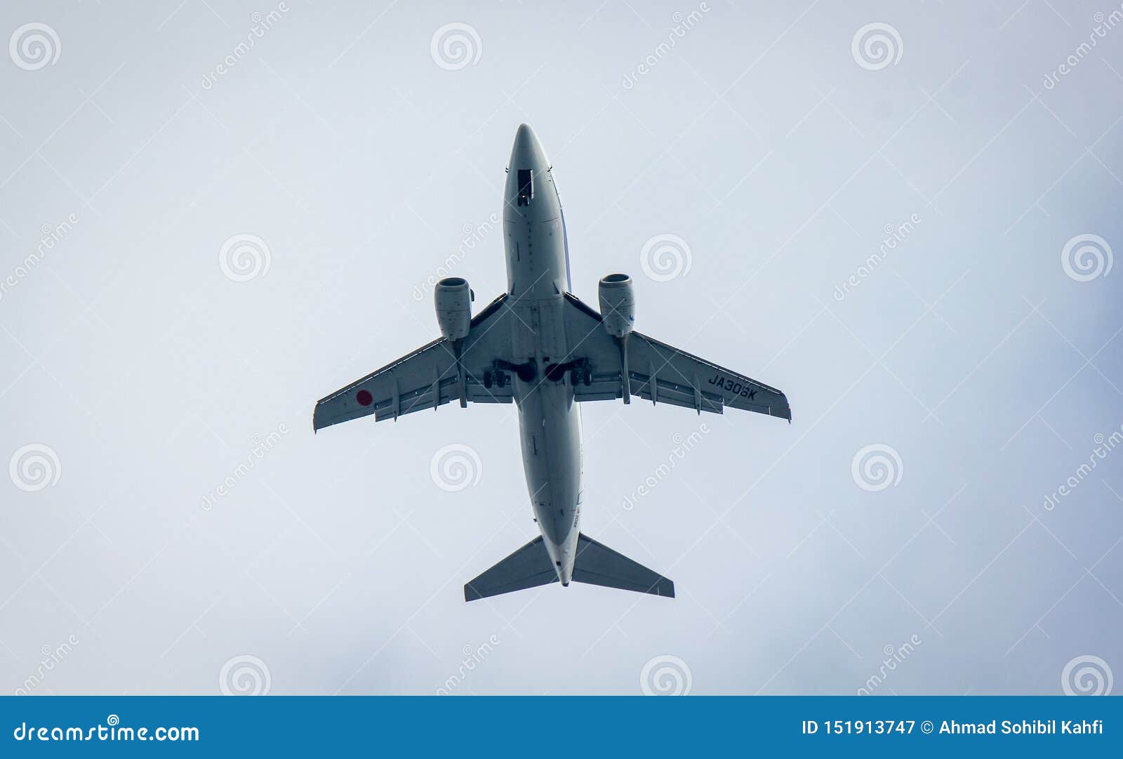 Plane Fly High Under Blue Sky Editorial Photography - Image of plane ...