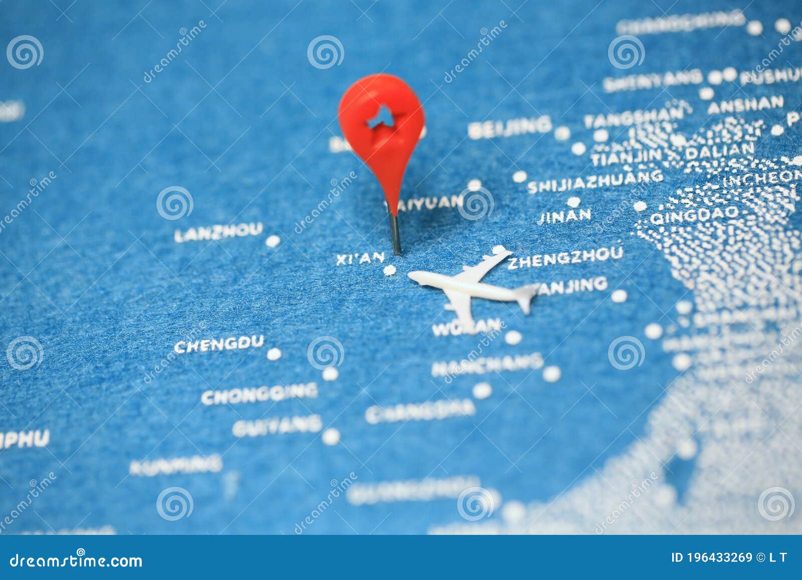 Plane fly on map , china stock image. Image of china - 196433269