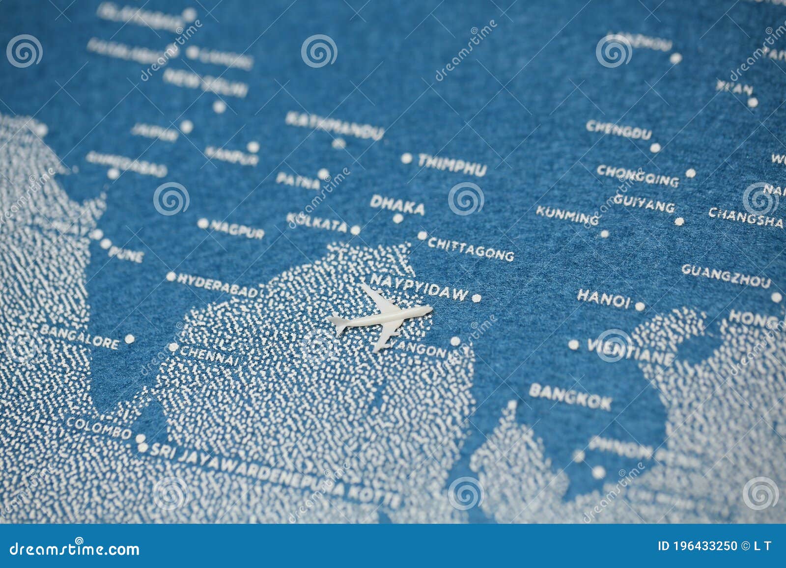 Plane fly on map , Myanmar stock photo. Image of aviation - 196433250