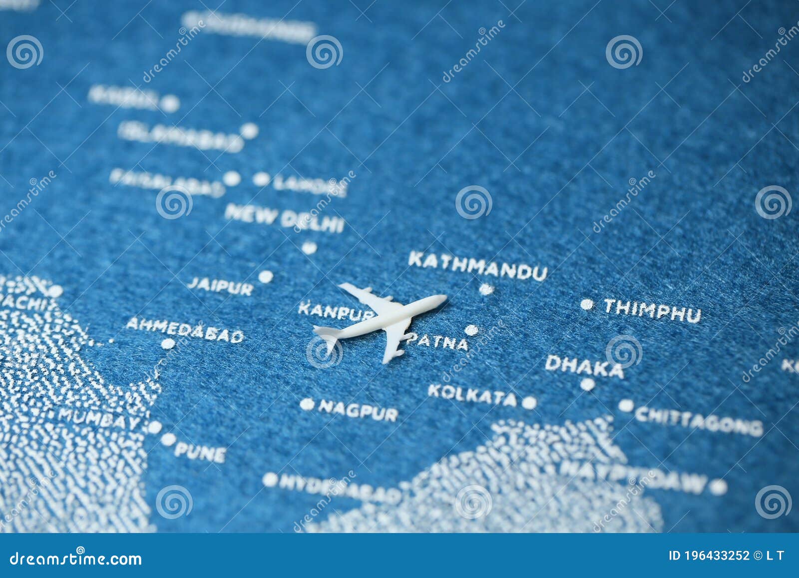 Plane fly on map , nepal stock photo. Image of destination - 196433252